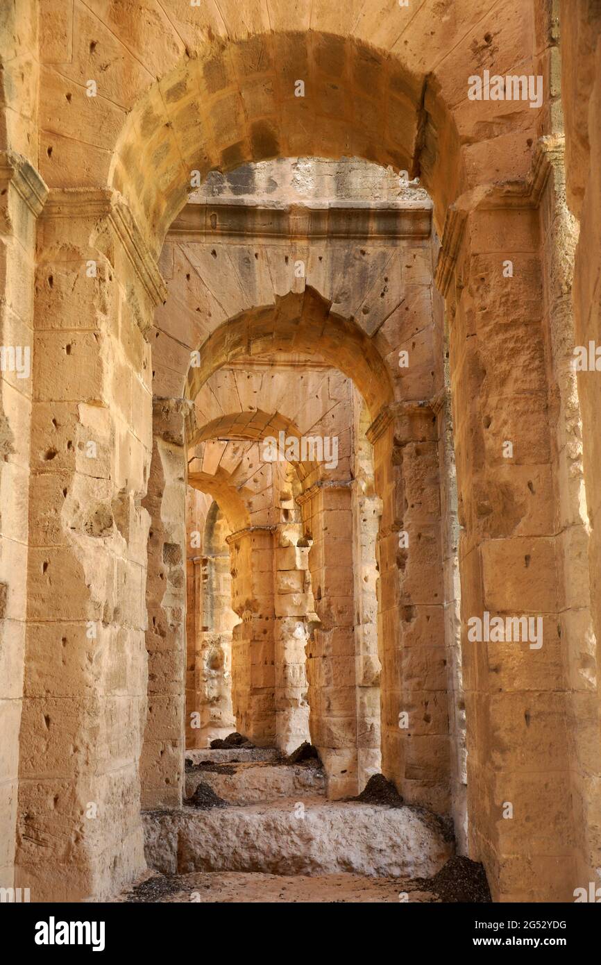 Ancient thysdrus tunisia tourism colosseum roman amphitheatre historic ...