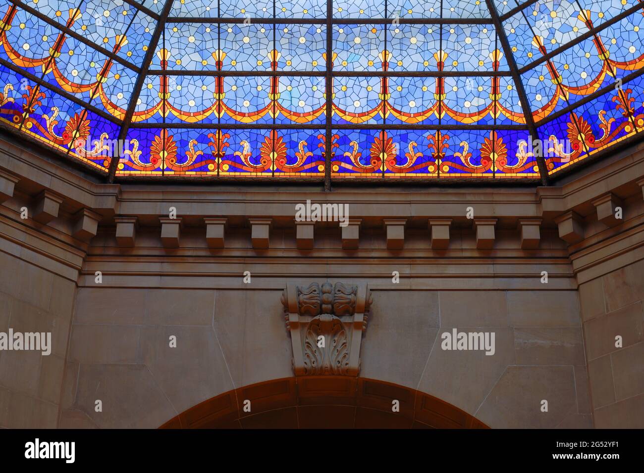 Indianapolis - Circa June 2021: Indiana Statehouse Capital Rotunda. The ...