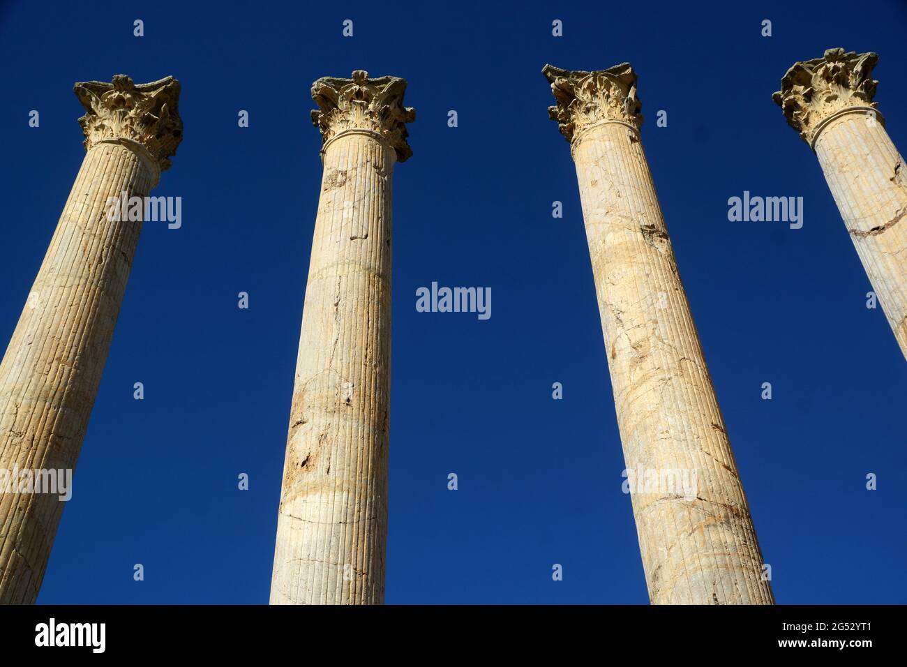 Columns of the Capitolium at the Roman site of Thuburbo Majus in ...