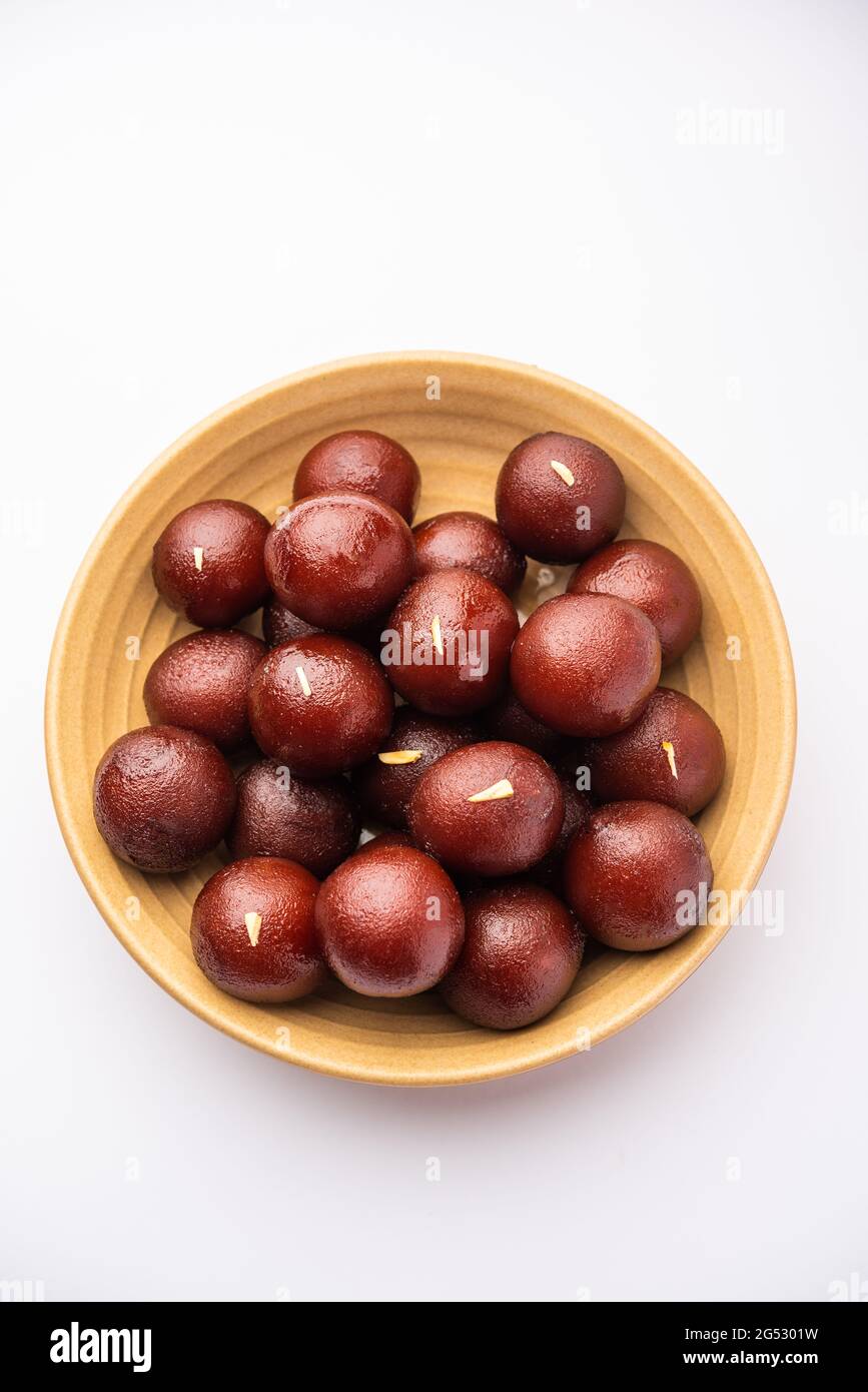 Gulab jamun is a milk-solid-based sweet dumpling popular in India ...