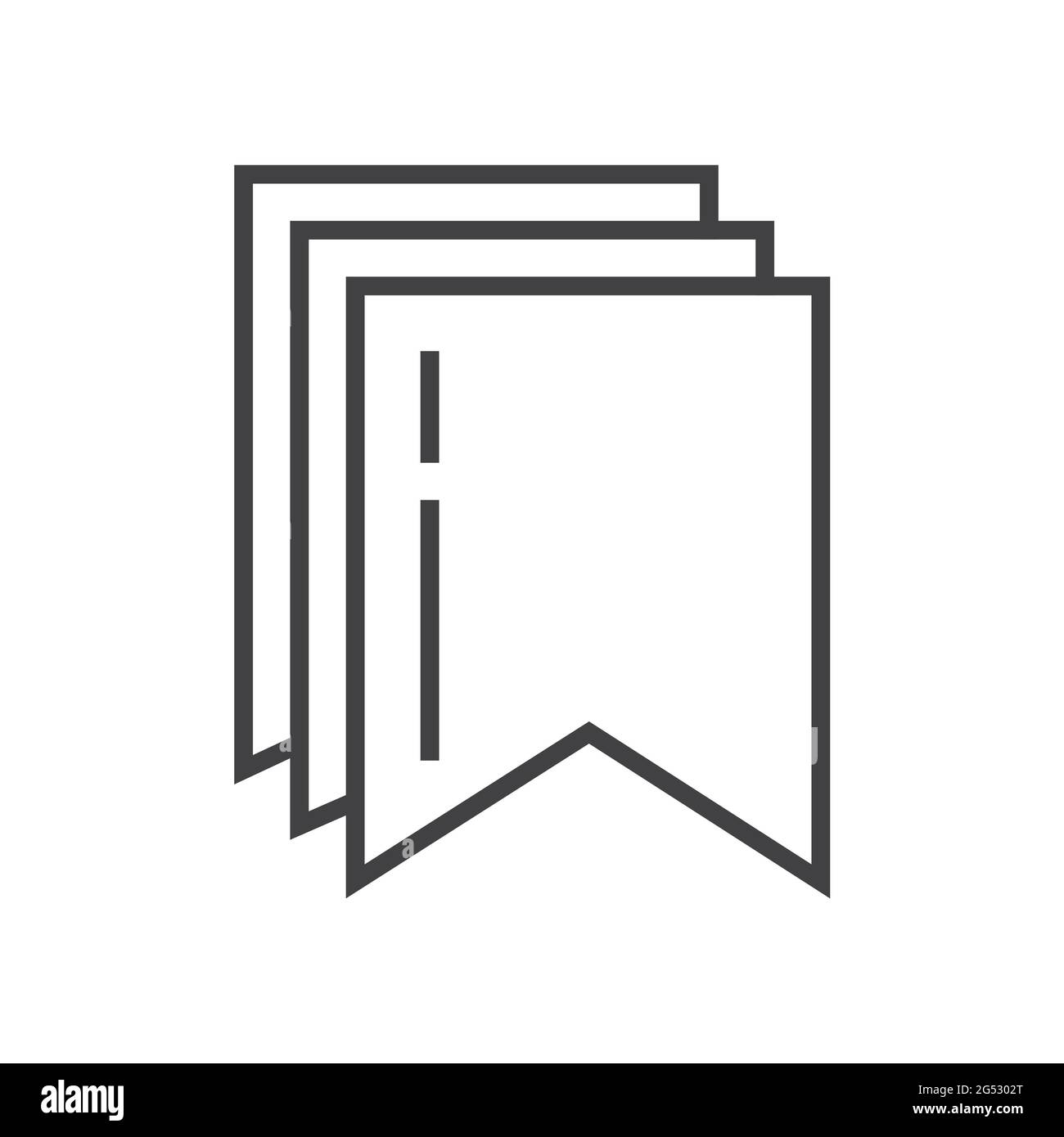 Bookmark tag, label icon vector in outline style. Bookmark line symbol ...