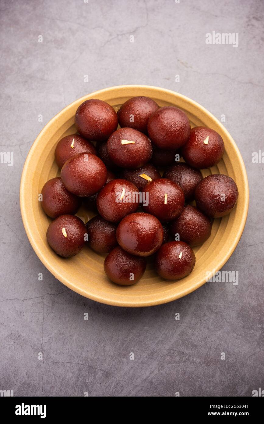 Gulab jamun is a milk-solid-based sweet dumpling popular in India ...