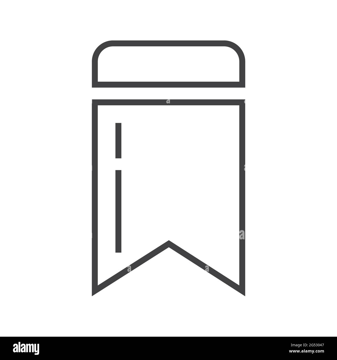 Bookmark tag, label icon vector in outline style. Bookmark line symbol ...