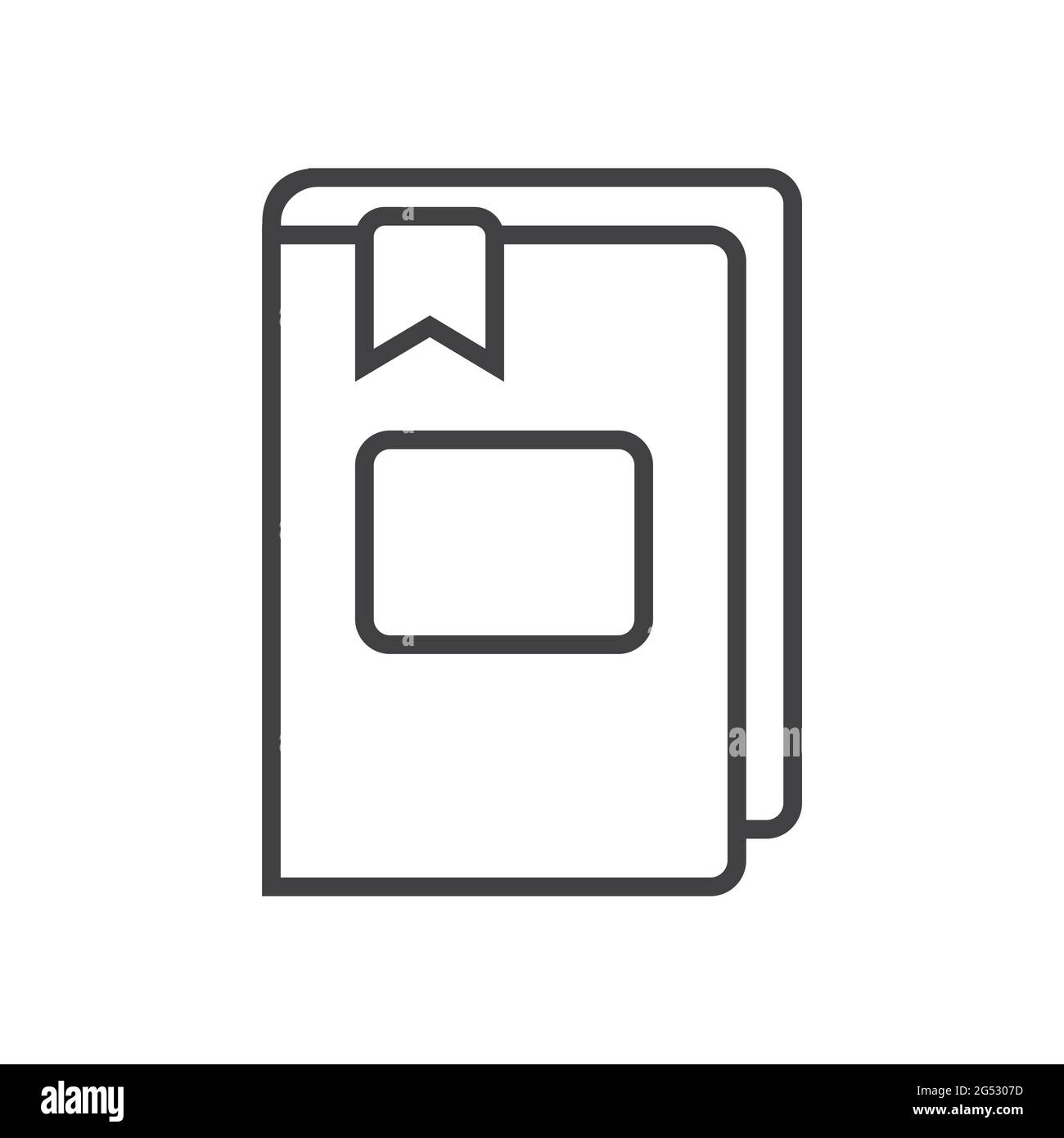 Bookmark tag, label icon vector in outline style. Bookmark line symbol ...