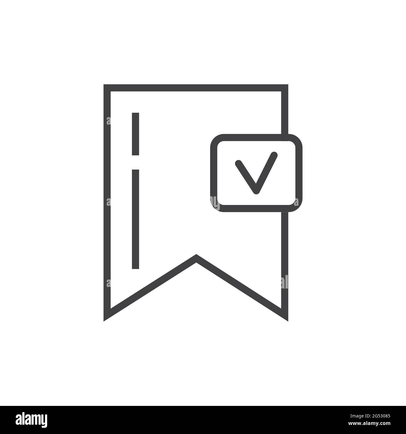 Bookmark tag, label icon vector in outline style. Bookmark line symbol ...