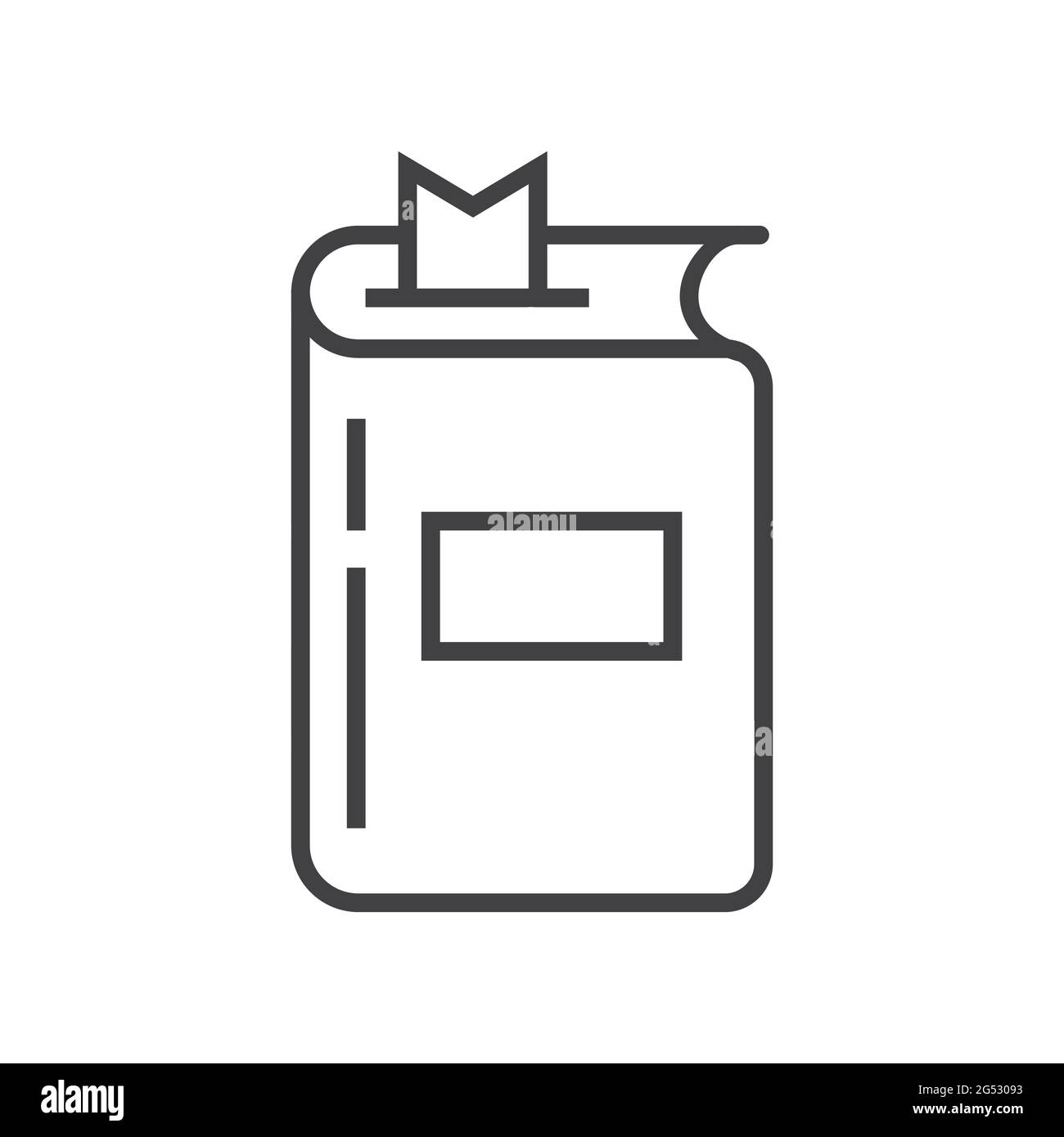 Bookmark tag, label icon vector in outline style. Bookmark line symbol ...