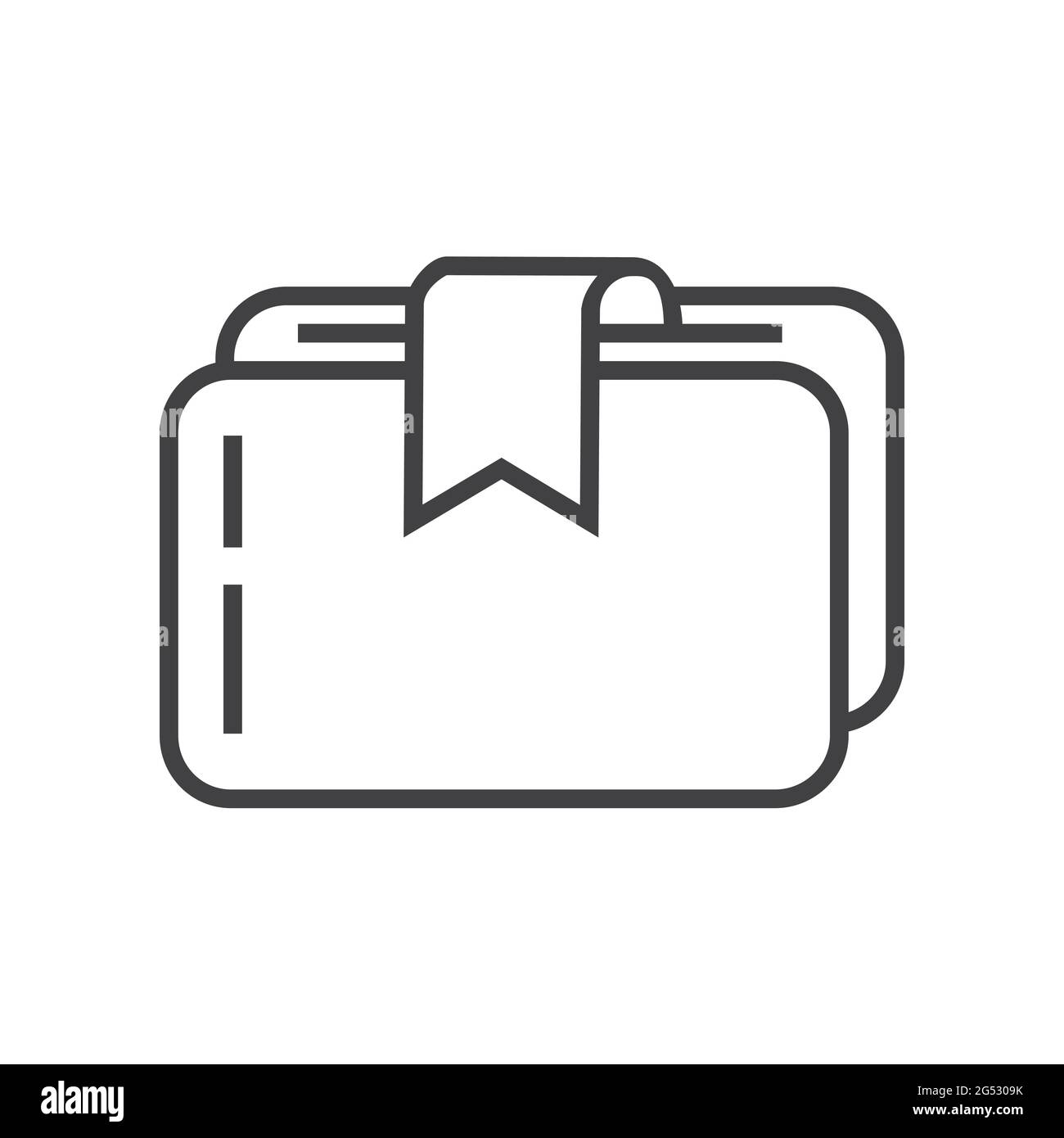 Bookmark tag, label icon vector in outline style. Bookmark line symbol ...