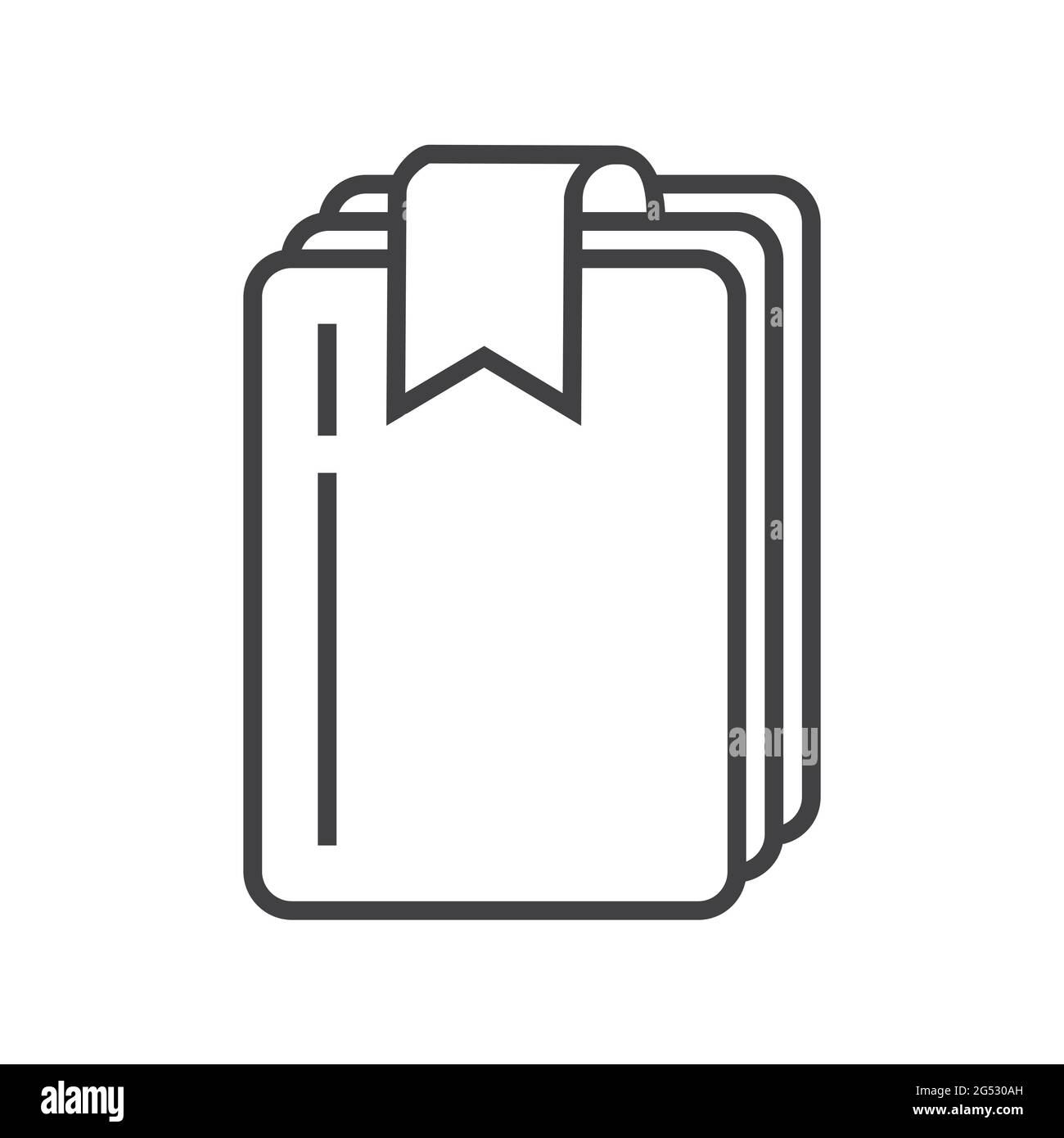 Bookmark tag, label icon vector in outline style. Bookmark line symbol ...