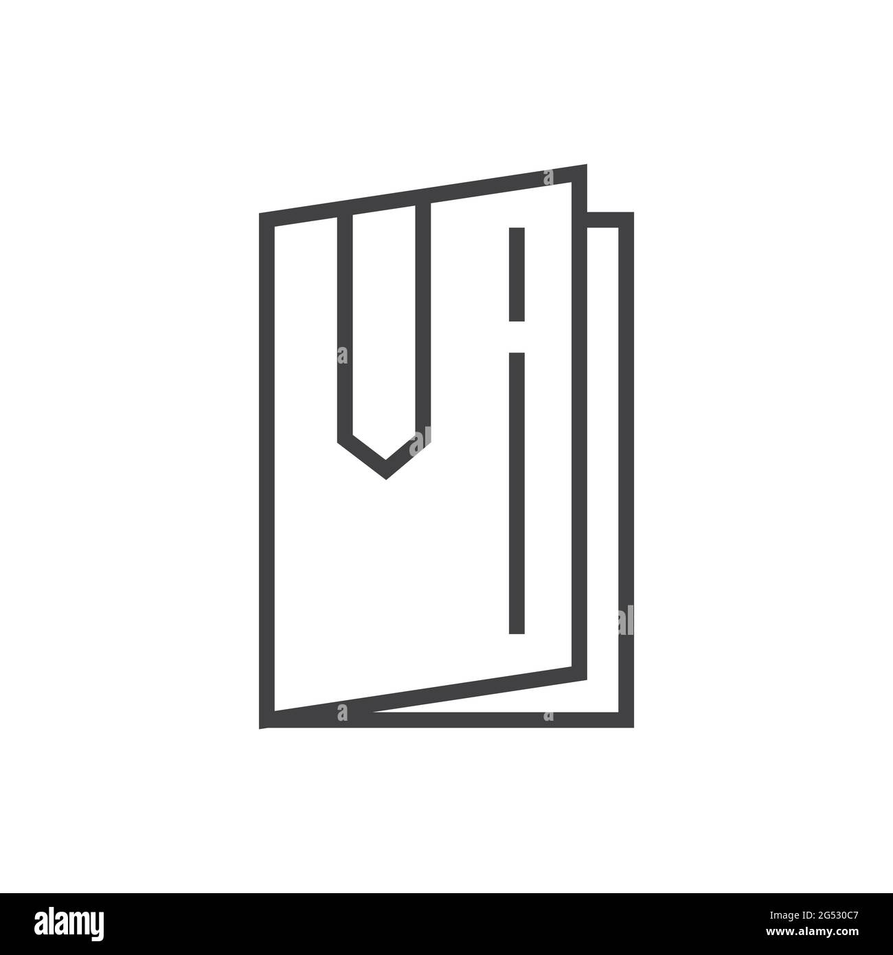 Bookmark tag, label icon vector in outline style. Bookmark line symbol ...