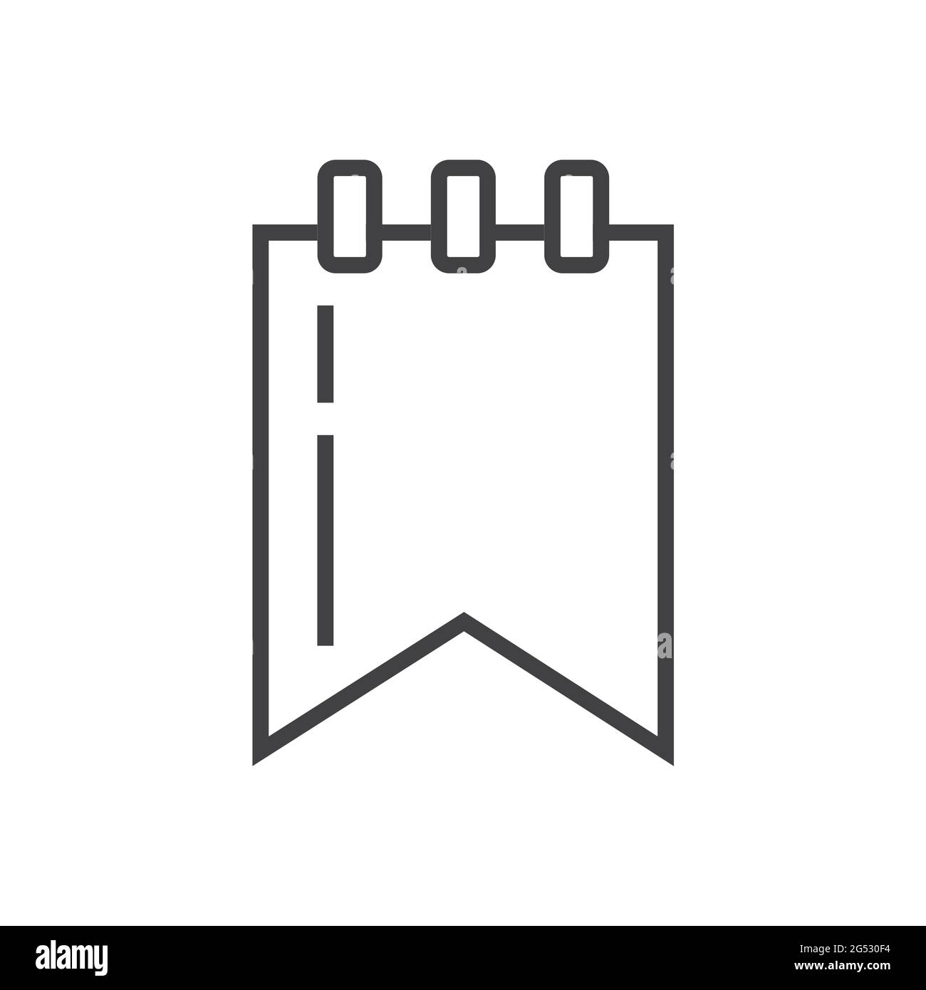 Bookmark tag, label icon vector in outline style. Bookmark line symbol ...