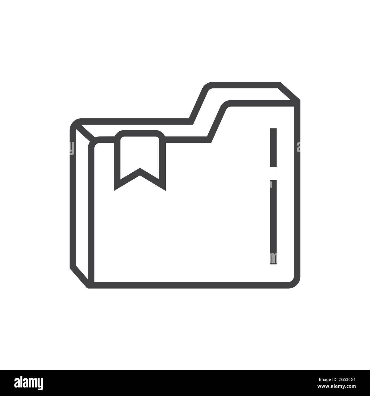 Bookmark tag, label icon vector in outline style. Bookmark line symbol ...