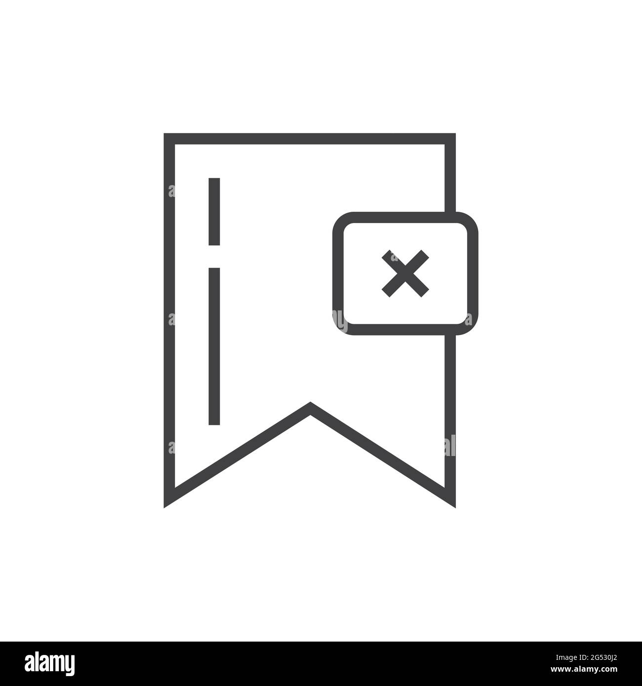 Bookmark tag, label icon vector in outline style. Bookmark line symbol ...