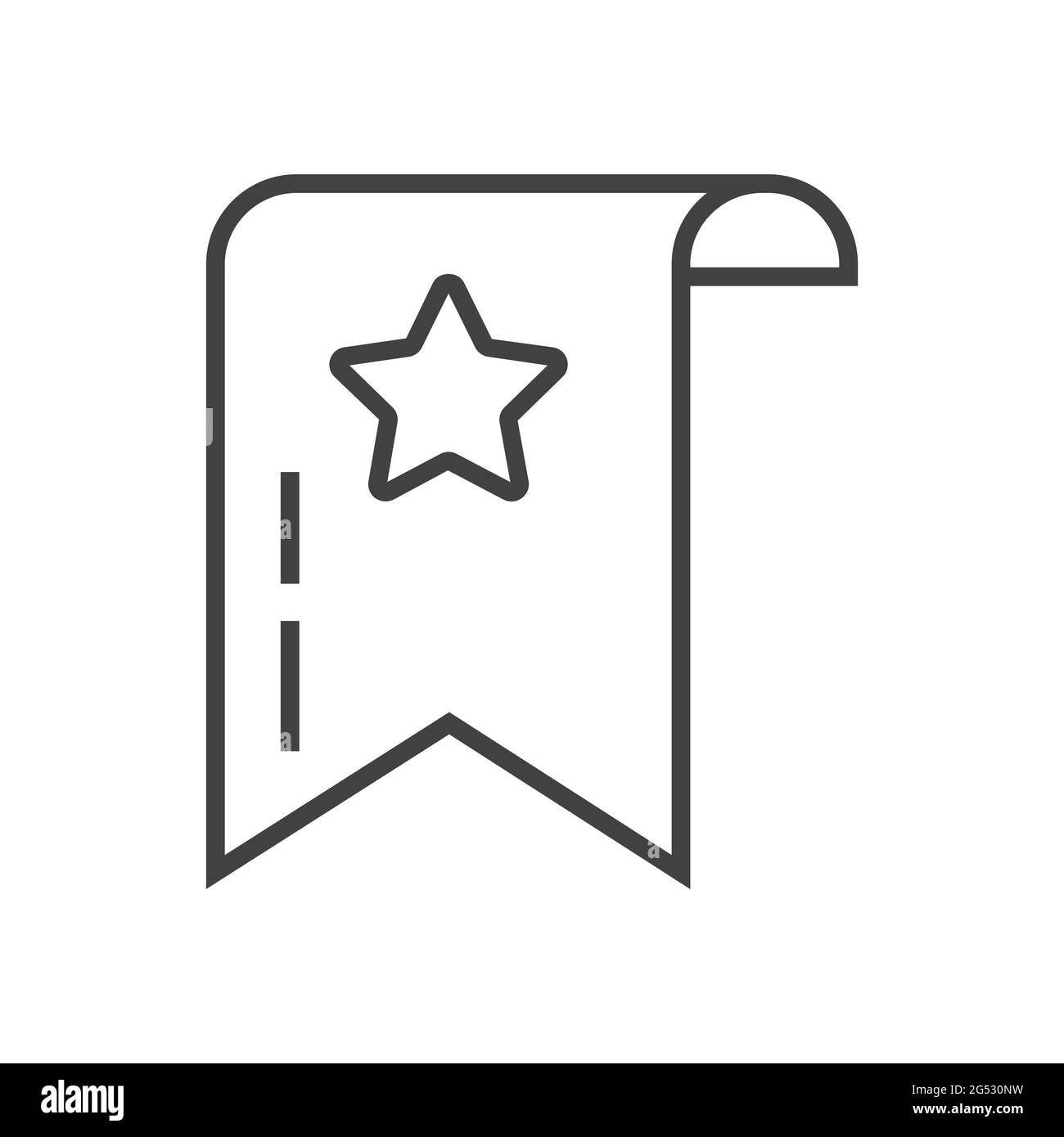 Bookmark tag, label icon vector in outline style. Bookmark line symbol ...