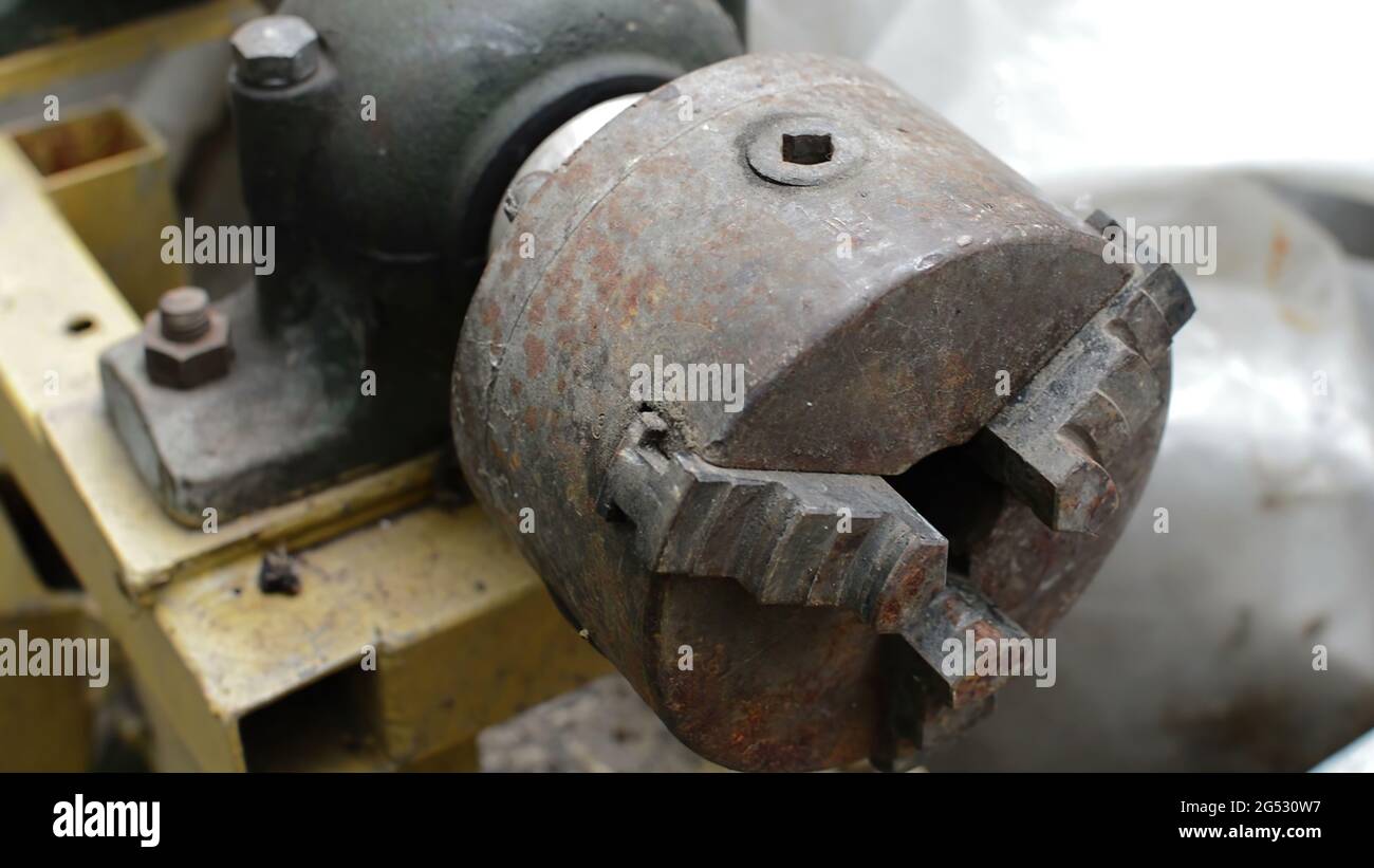 3d illustration - Close Up Of Old Rusty And Dirty machine parts Stock ...