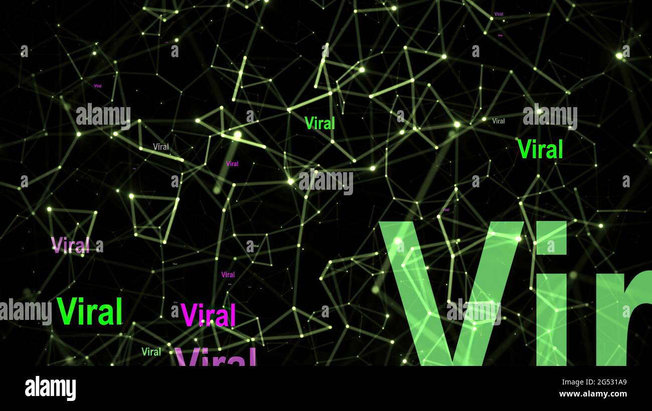 Viral text against network background Stock Photo - Alamy