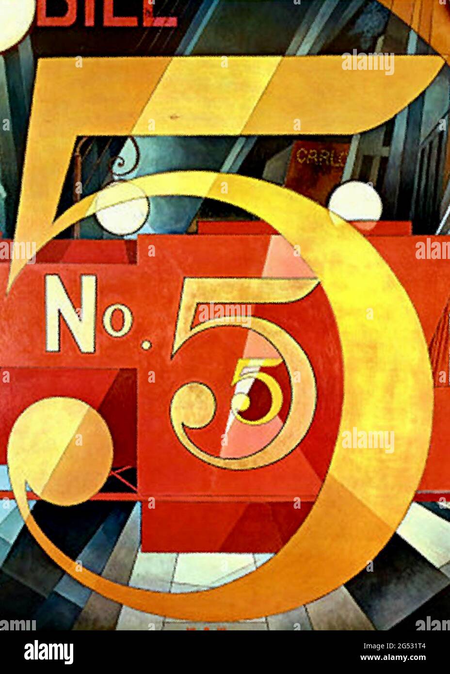 Charles Demuth artwork entitled I Saw the Figure 5 in Gold Stock Photo ...