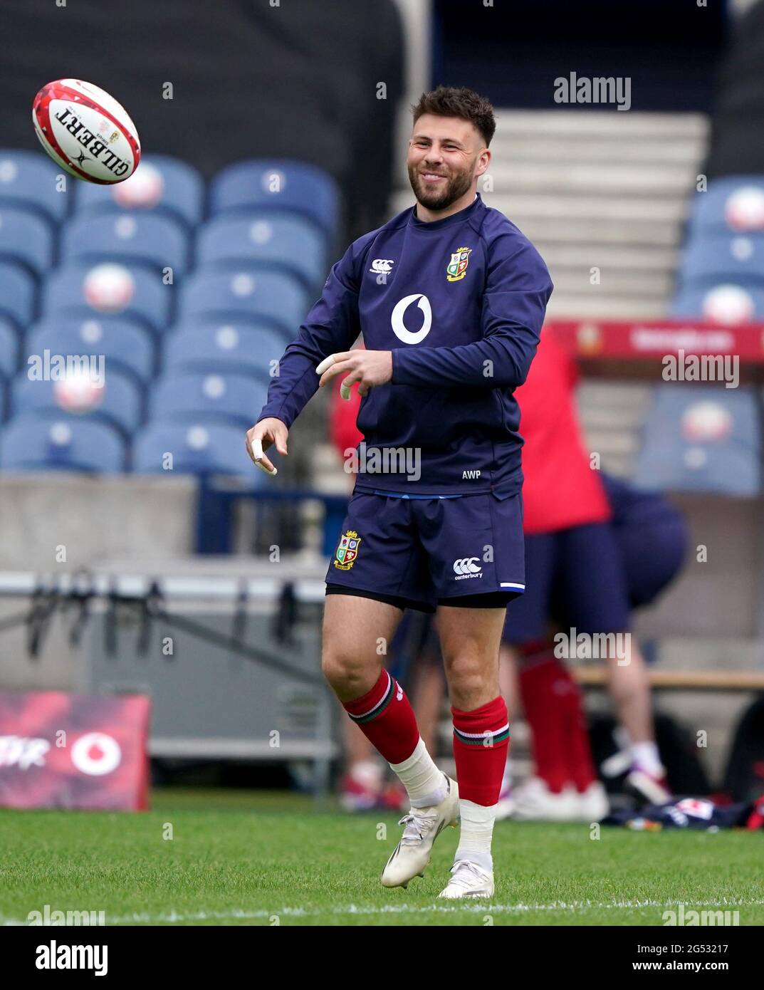 British And Irish Lions's Ali Price during the training session at BT ...