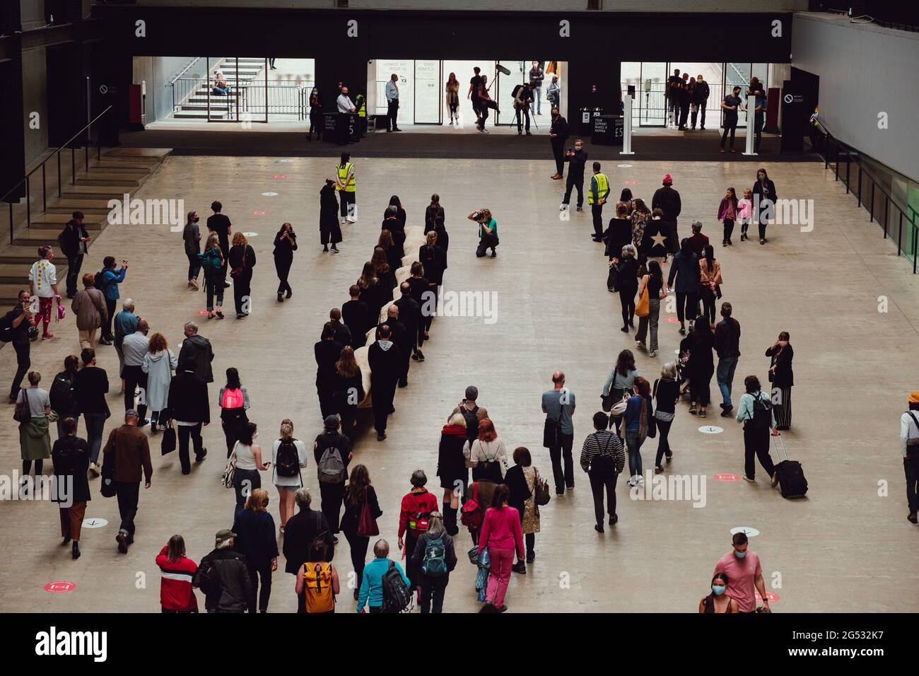 London, UK. 25th June, 2021. A grass art work, produced by artists ...