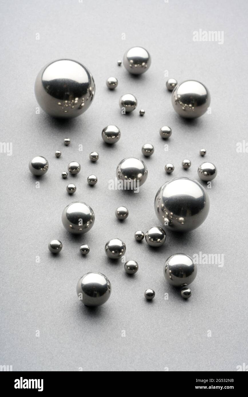 Close up top view showing group of assorted industrial steel, ,metal ...