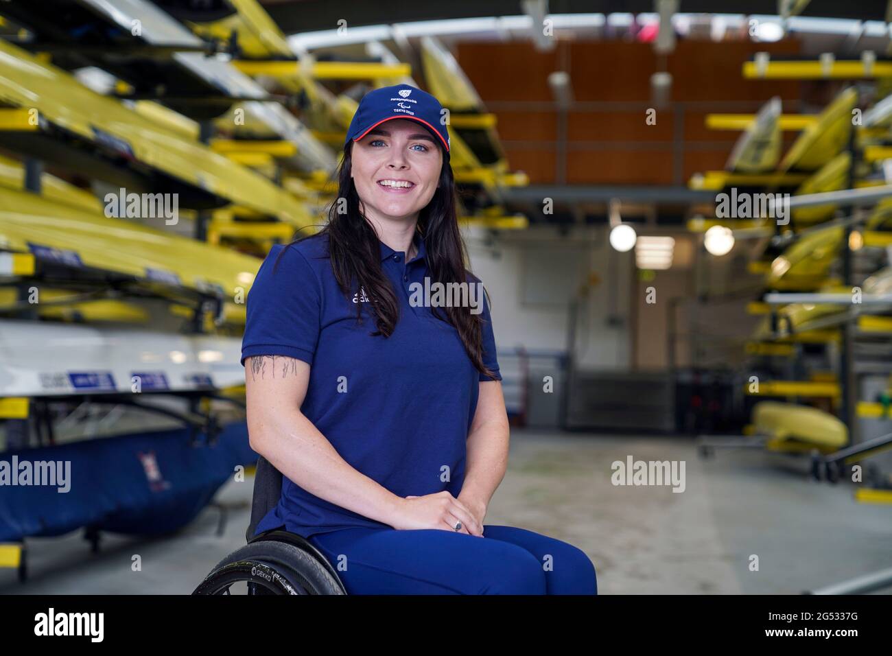 Lauren Rowles during the para rowing team announcement at the Redgrave ...