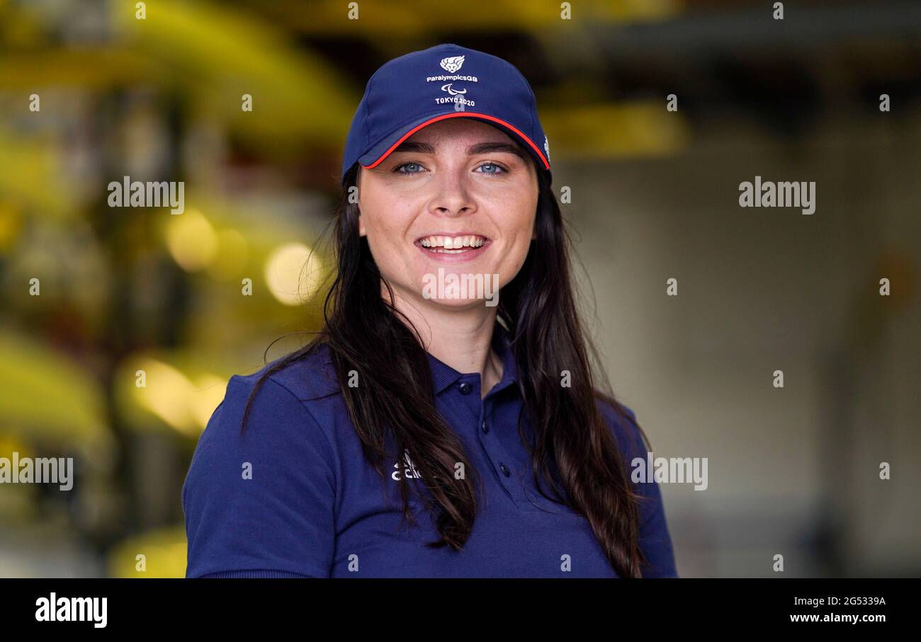 Lauren Rowles during the para rowing team announcement at the Redgrave ...