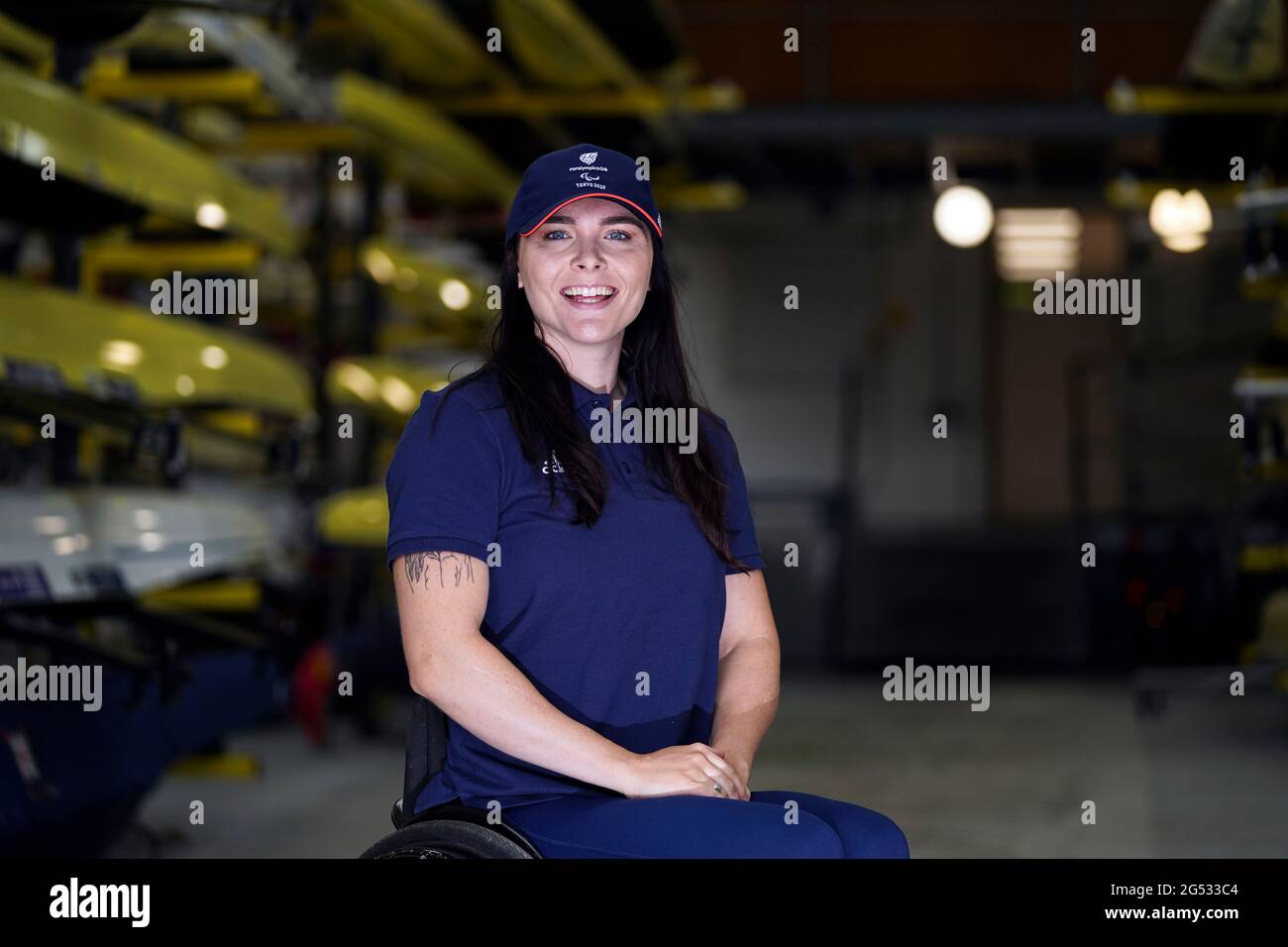 Lauren Rowles during the para rowing team announcement at the Redgrave ...