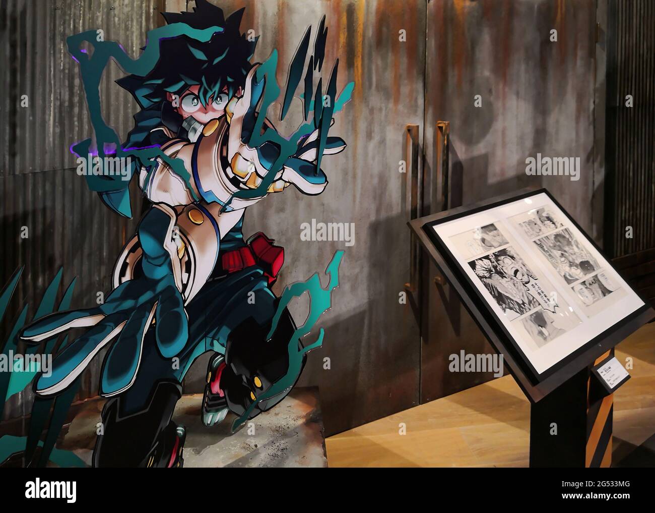 tokyo, japan - june 03 2021: Life sized standee of the superhero ...