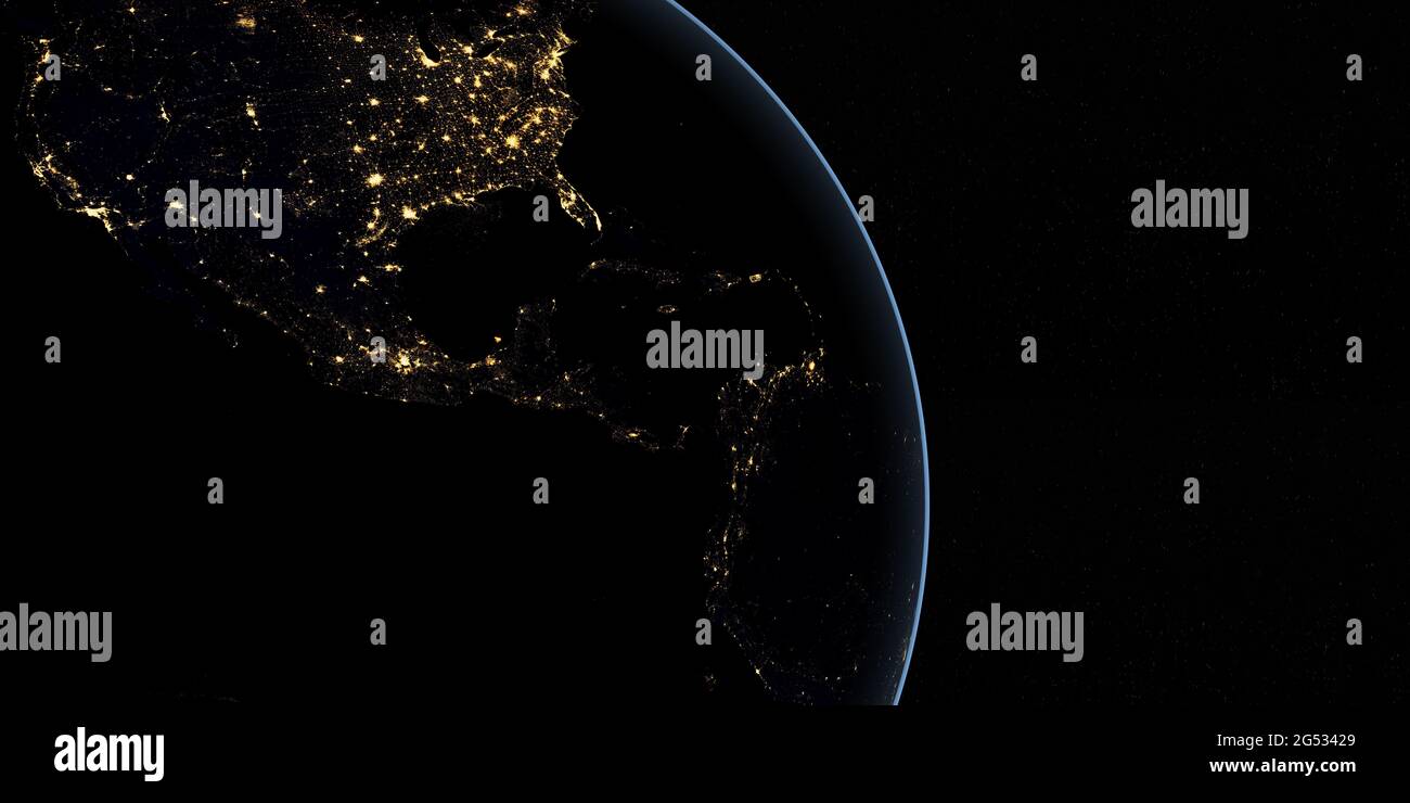 Satellite view of north america map hi-res stock photography and images ...