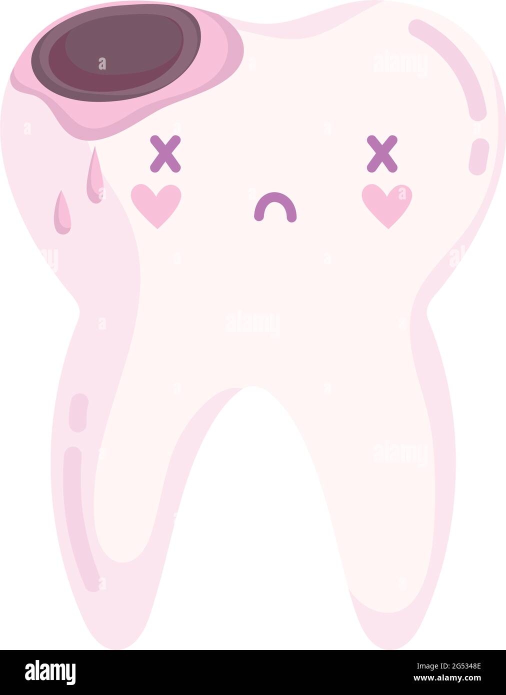 kawaii sad tooth Stock Vector Image & Art - Alamy