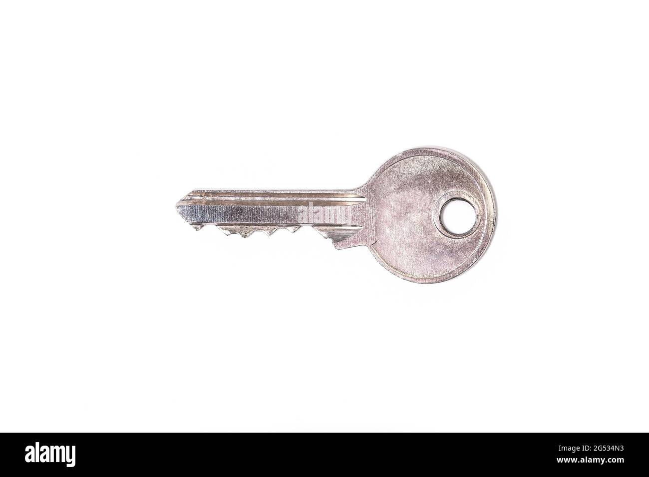 Single key isolated on white background with clipping path. Regular ...