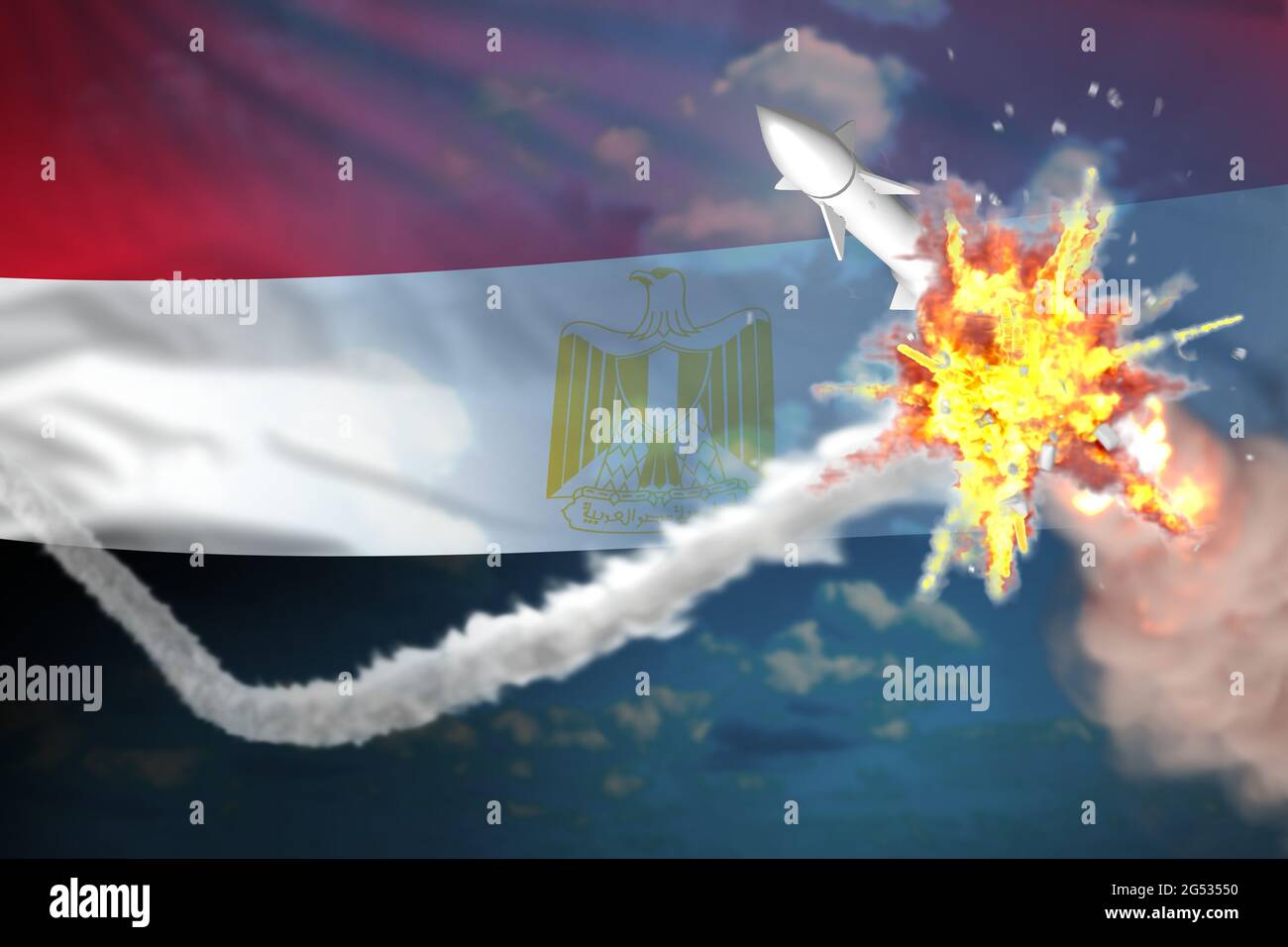 Strategic rocket destroyed in air, Egypt supersonic missile protection ...