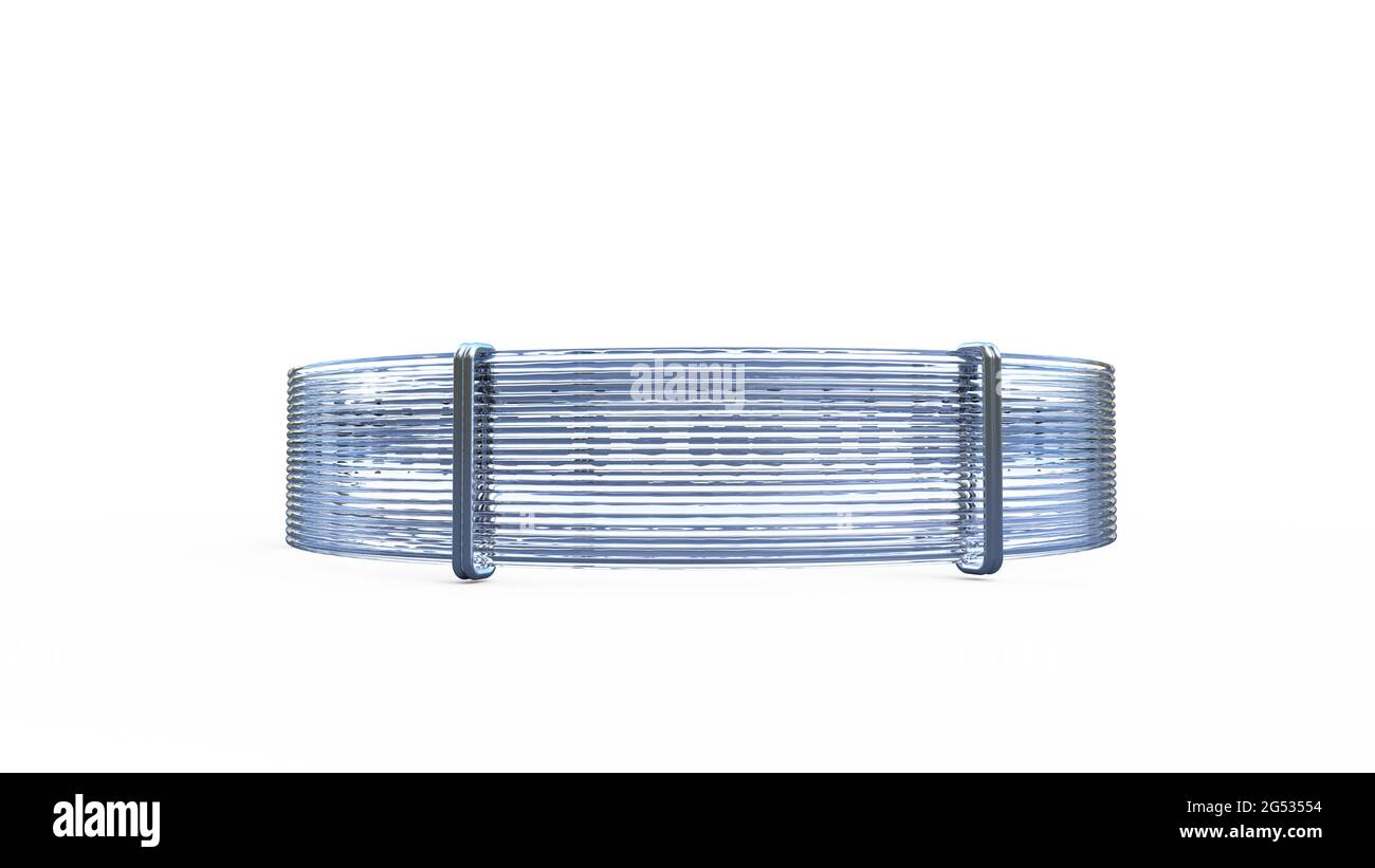 round plastic tube coil. isolated digital industrial 3D illustration ...