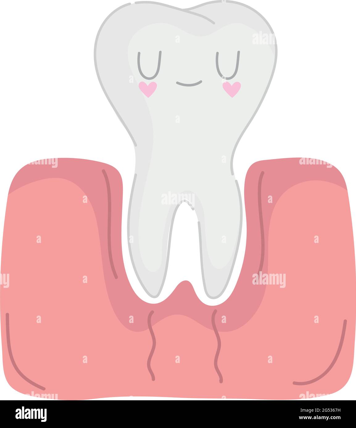 cute tooth in gum Stock Vector Image & Art - Alamy