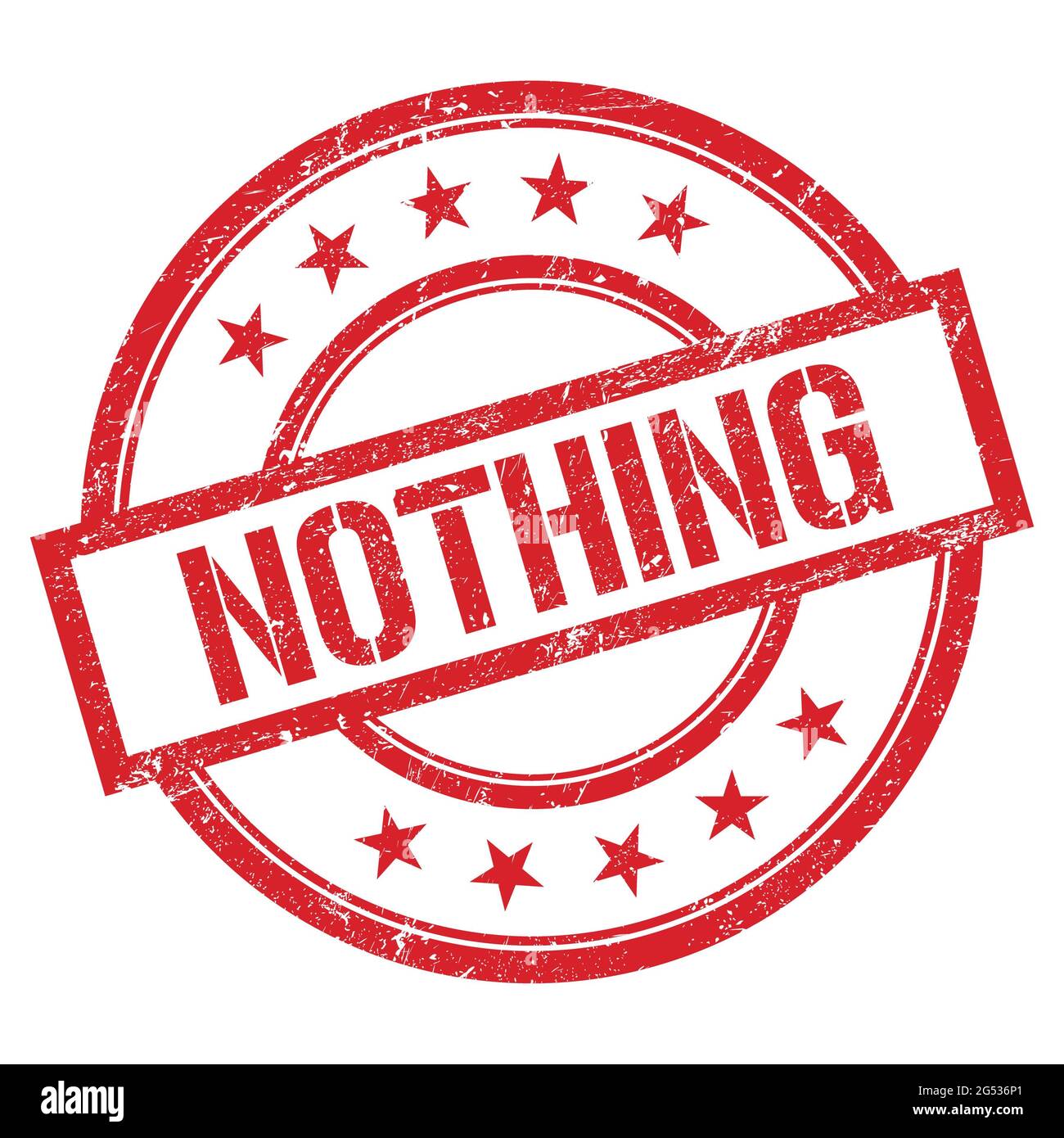 NOTHING text written on red round vintage rubber stamp Stock Photo - Alamy