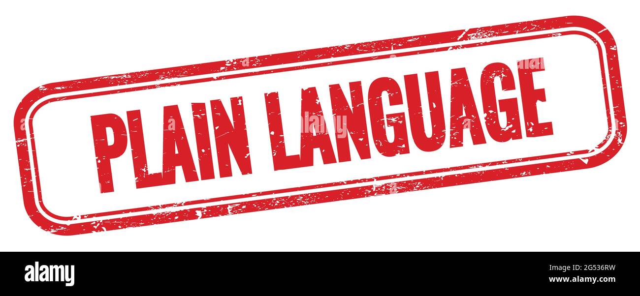 Plain language stamp hi-res stock photography and images - Alamy