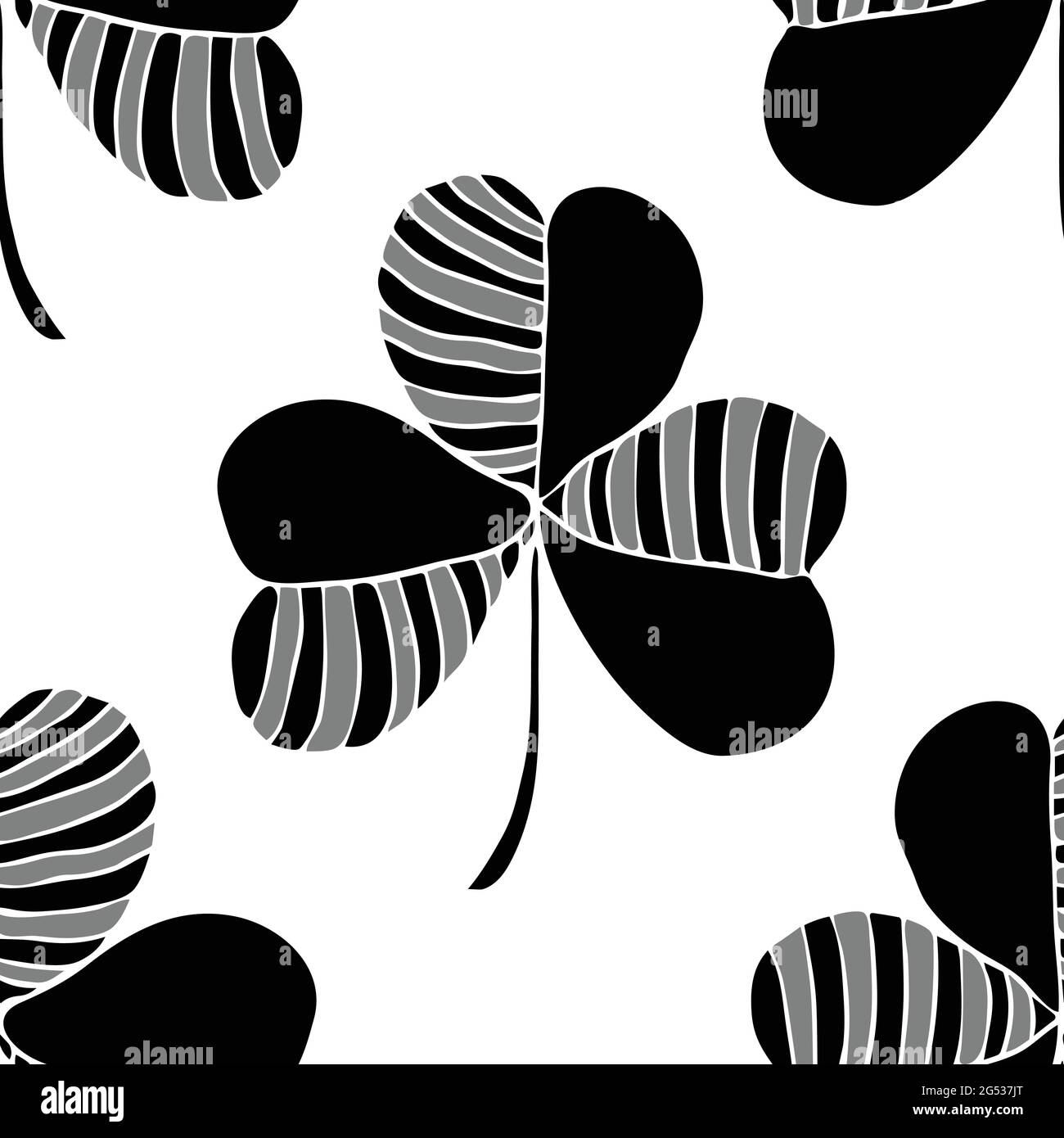 Decorative fabric lucky clover Stock Vector Images - Alamy
