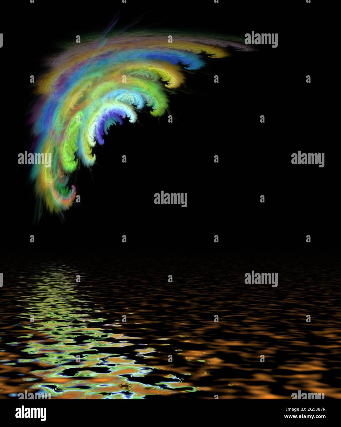 Abstract figure reflected in water surface Stock Photo - Alamy