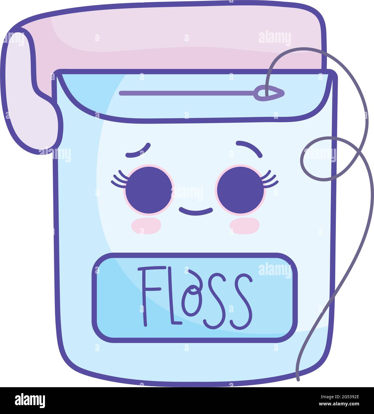 kawaii floss dental cute Stock Vector Image & Art - Alamy