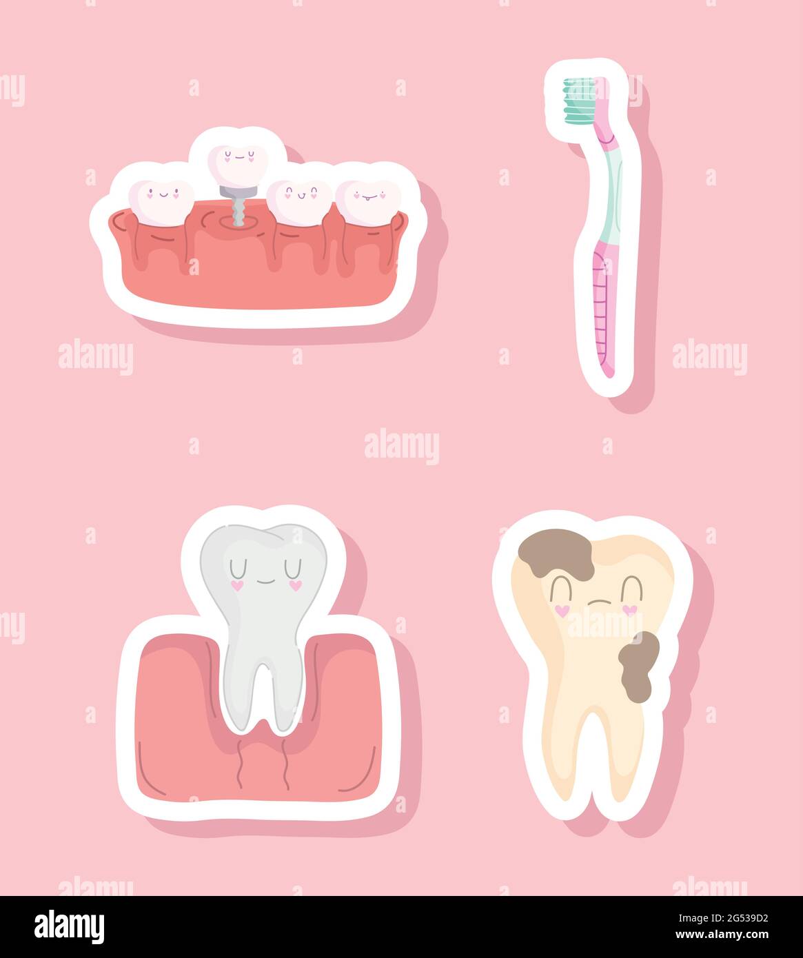 teeth sticker set Stock Vector Image & Art - Alamy