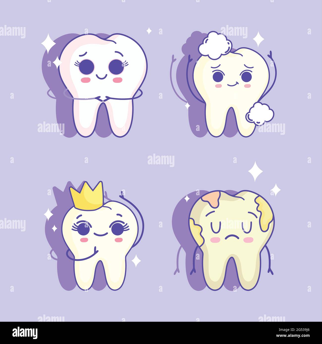 cute teeth set Stock Vector Image & Art - Alamy