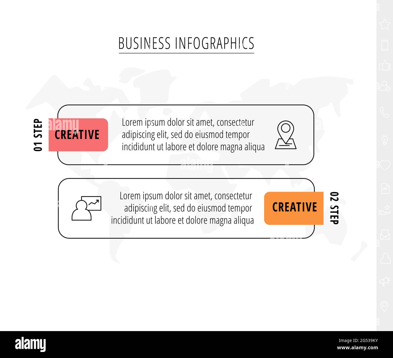 Two line rectangular elements in horizontal row. Vector modern ...