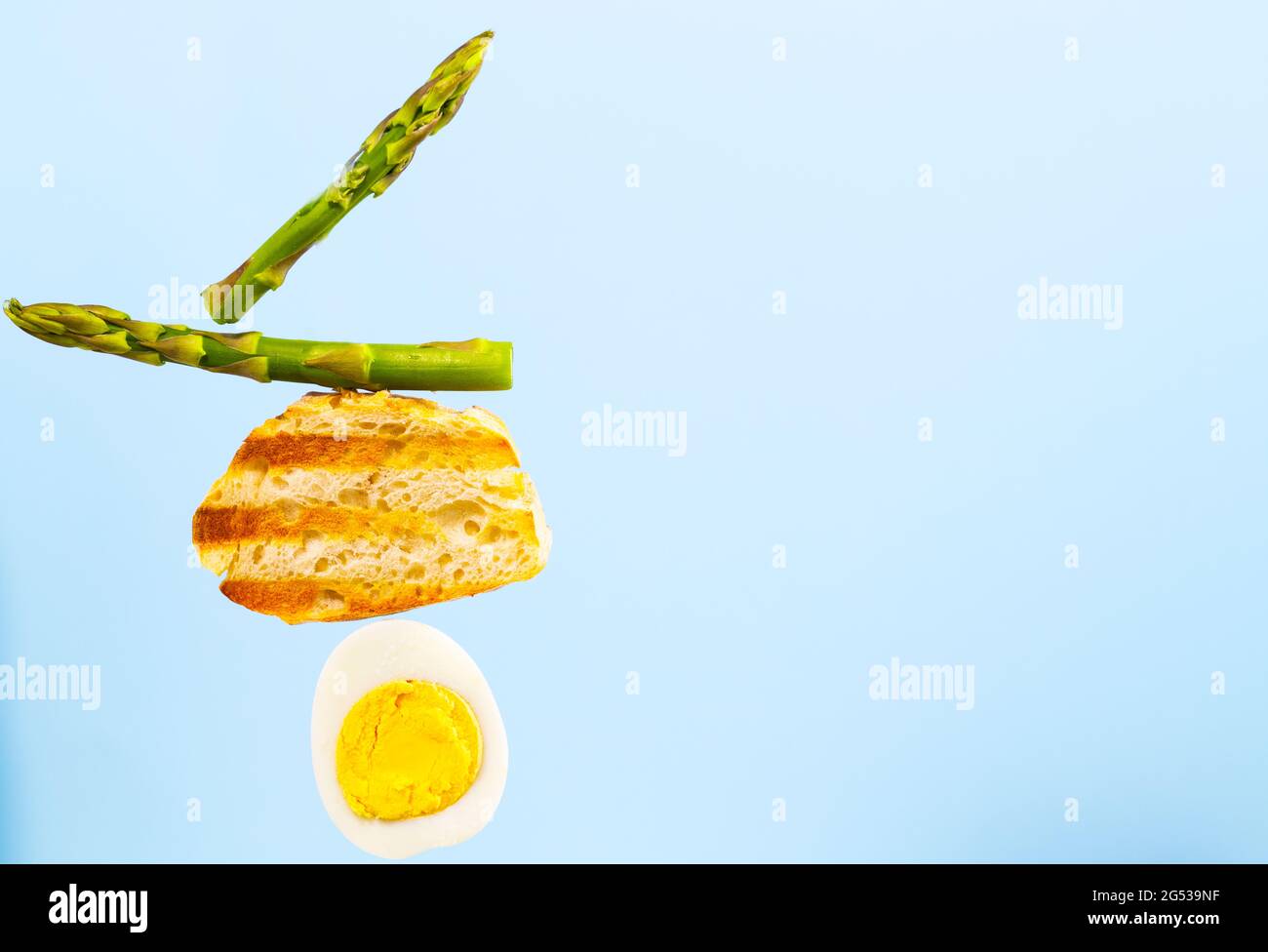 Fresh Grilled Bread, Asparagus and Egg. Ingridients for Breakfast ...