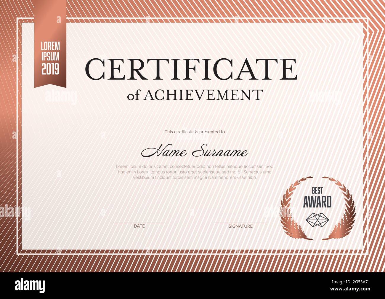 Bronze Certificate Template