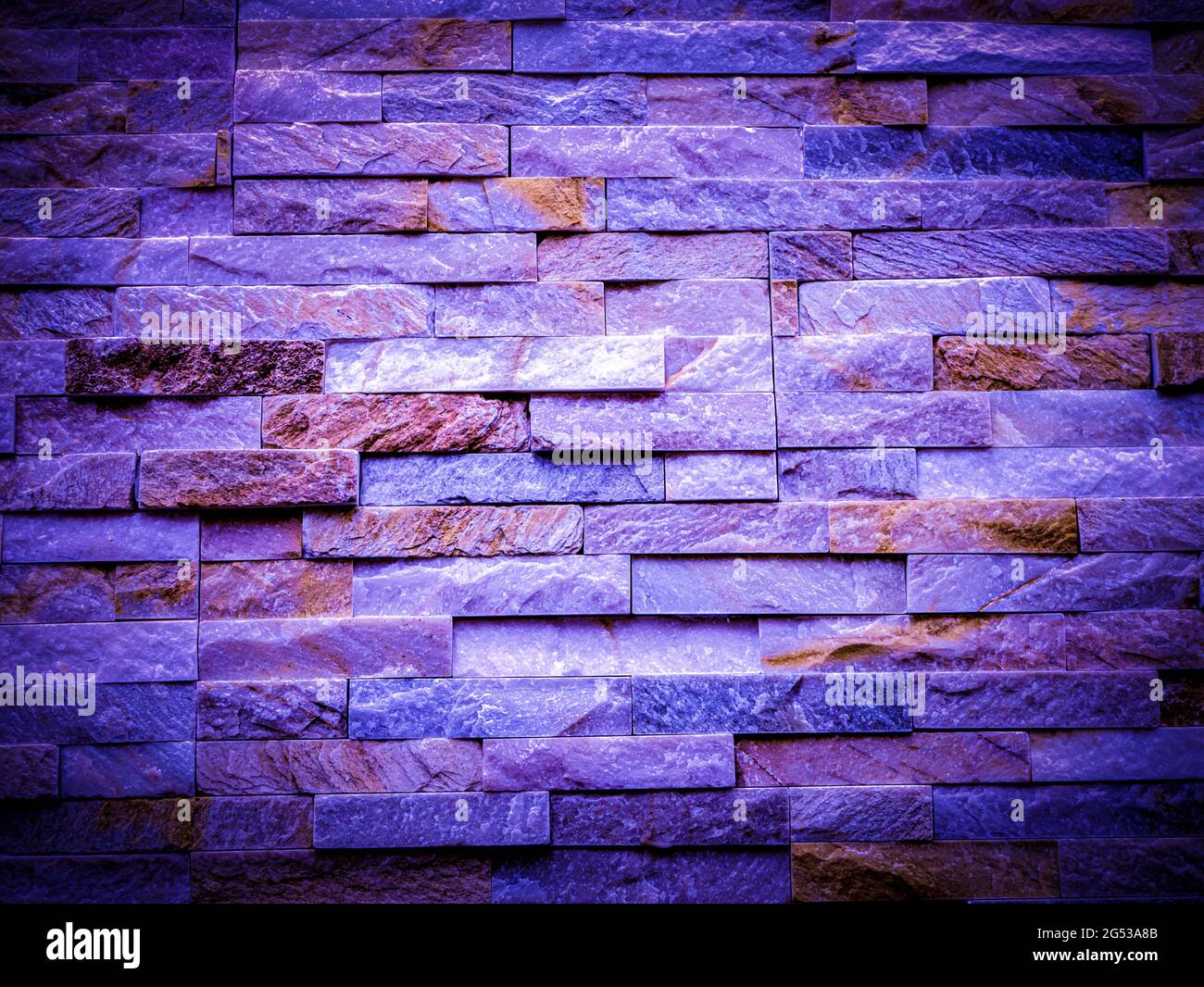a neon brick wall glow with copy space mockup, grunge texture Stock ...
