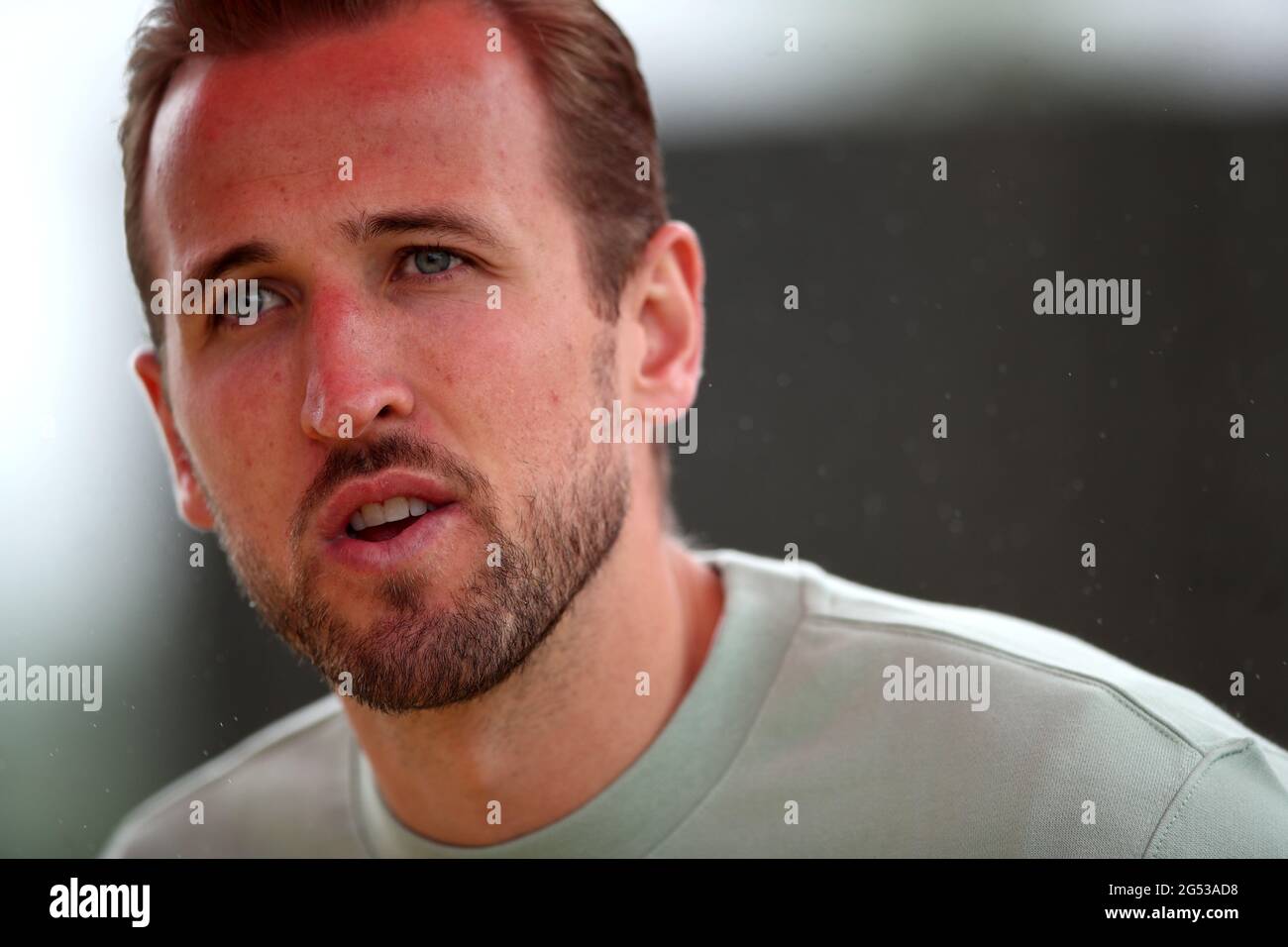 England's Harry Kane during a press conference at St George's Park ...