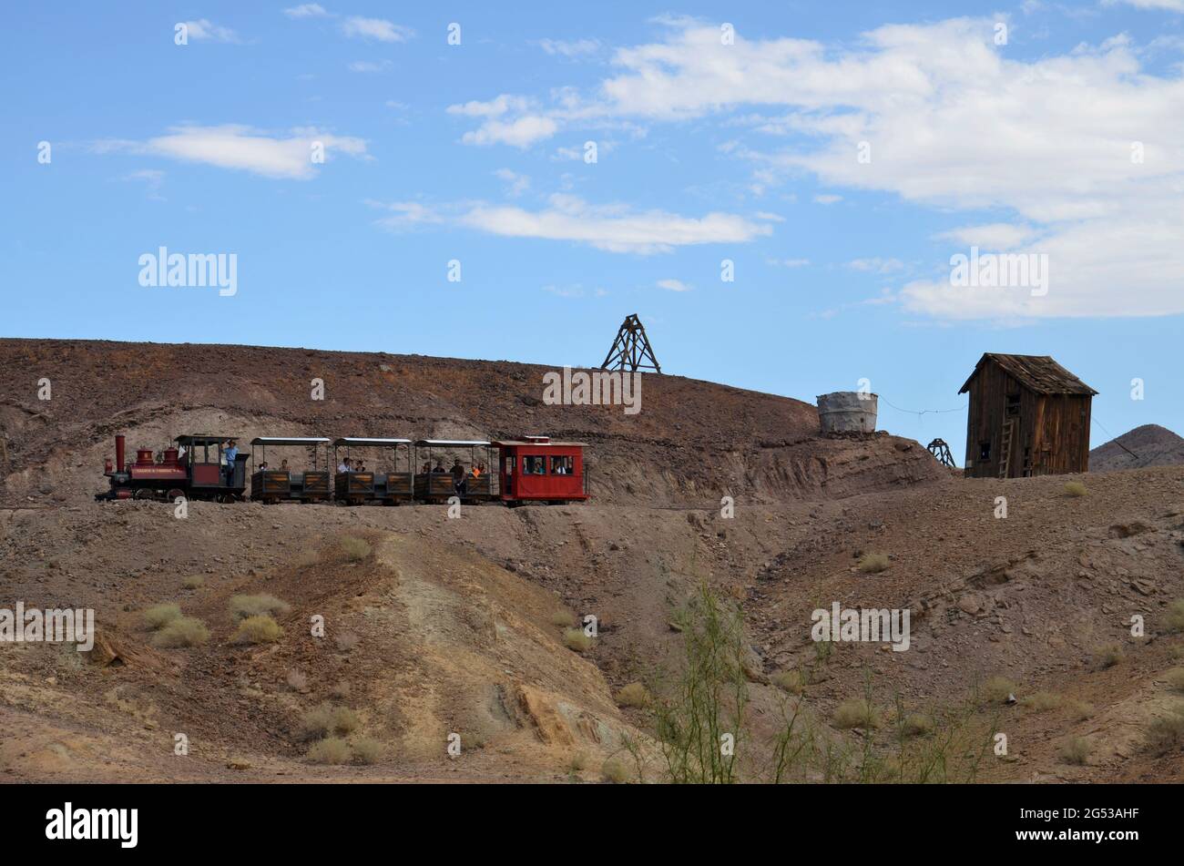 Calico Ghost Town train tour Stock Photo - Alamy