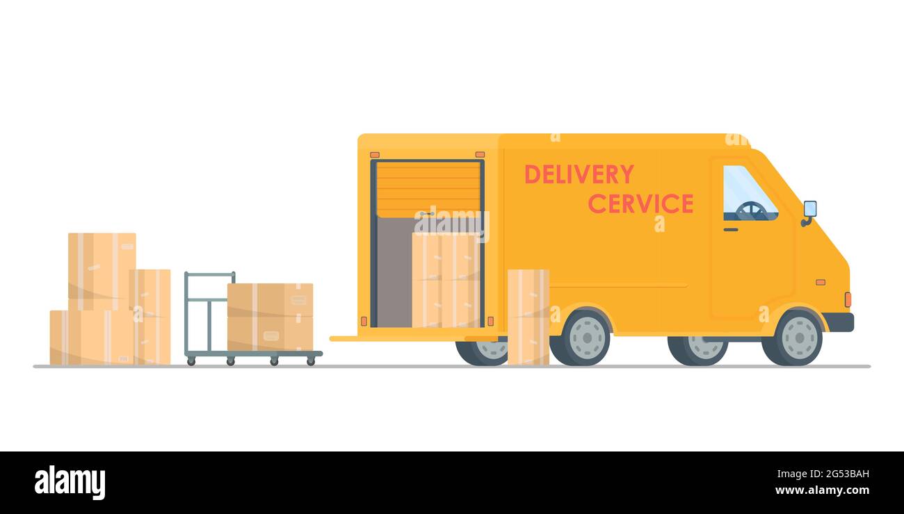 Vector illustration of boxes,drawing of delivery express Stock Vector ...