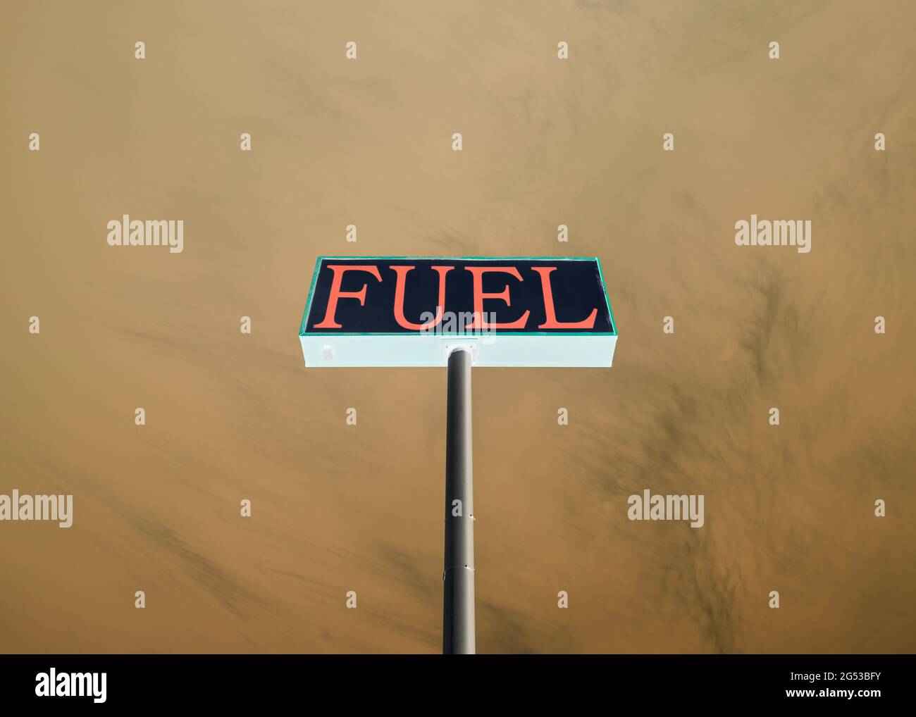 FUEL sign for gas station, beige background Stock Photo - Alamy