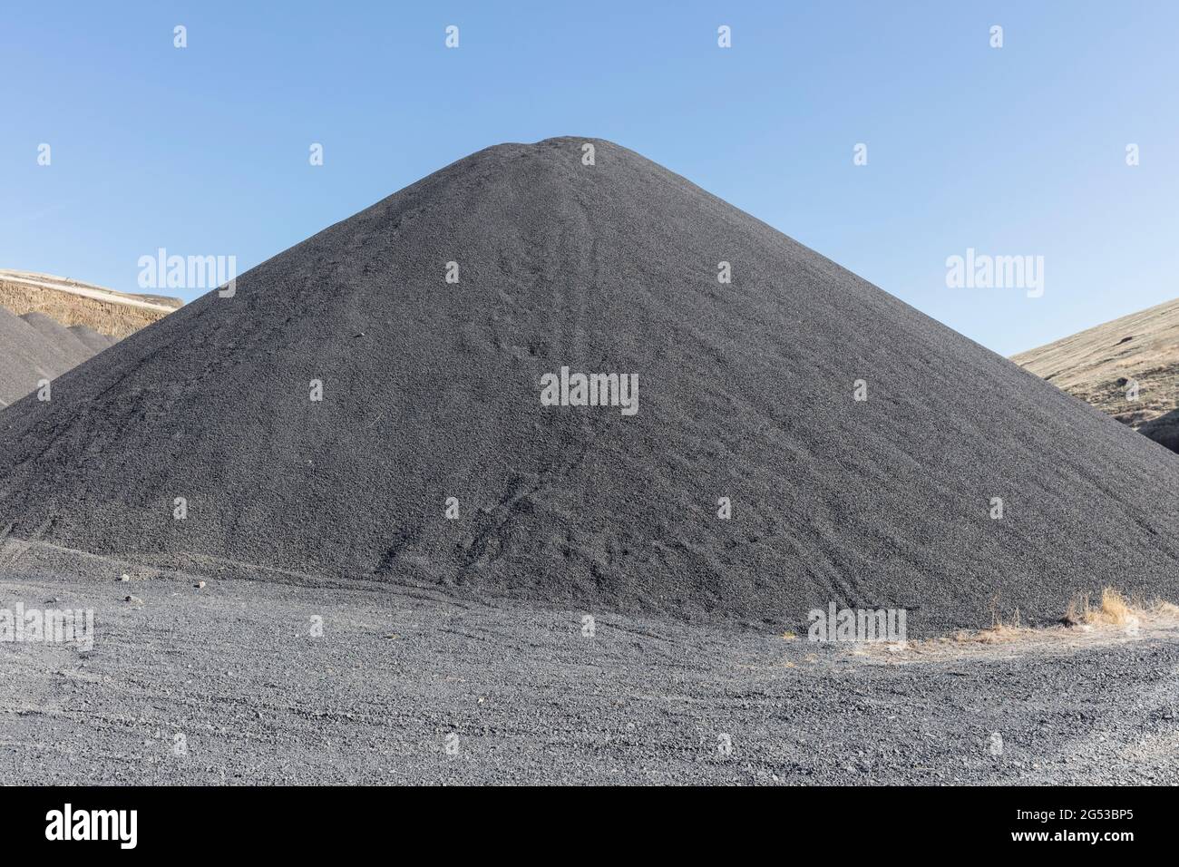 Gravel pile used for road construction and maintenance Stock Photo - Alamy