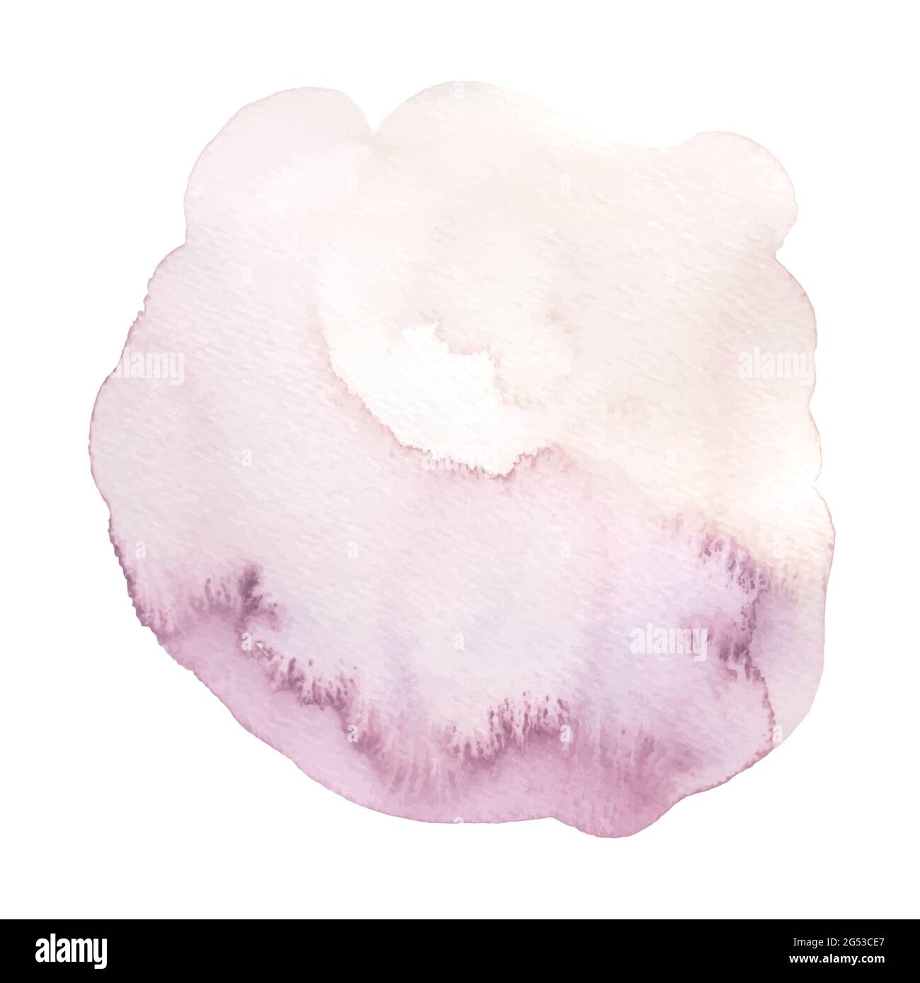 Stain watercolor brush shapes with hand-painted on white background ...